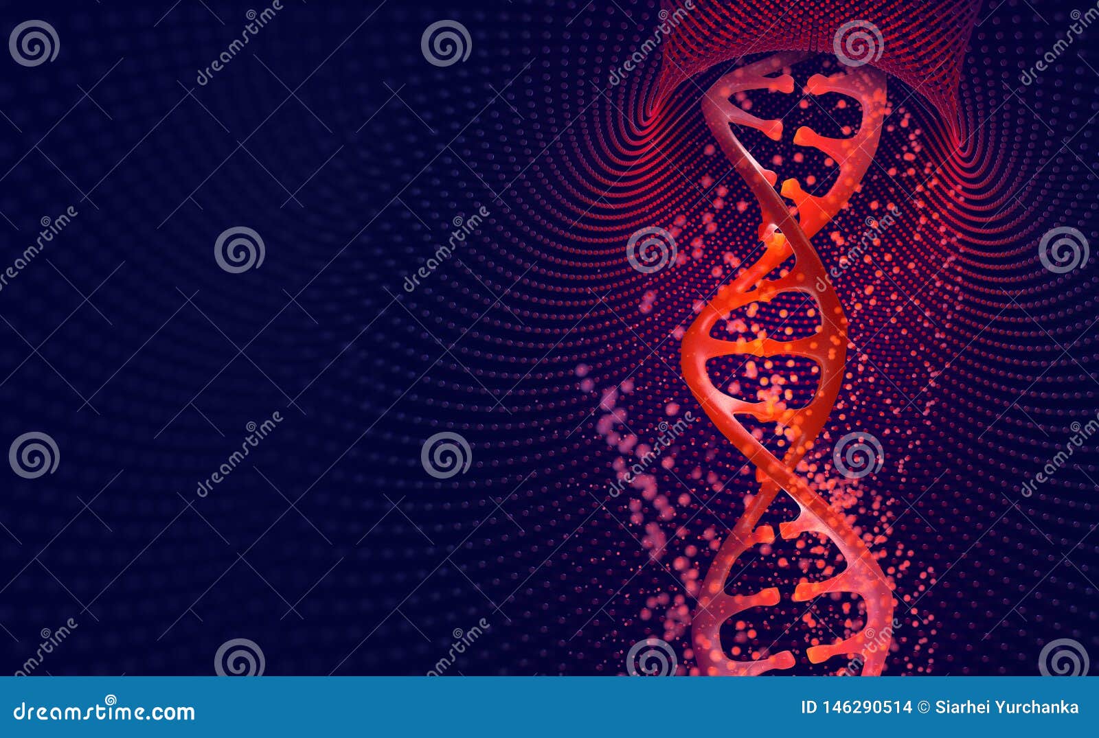 DNA Helix. Hi Tech Technology in the Field of Genetic Engineering Stock ...