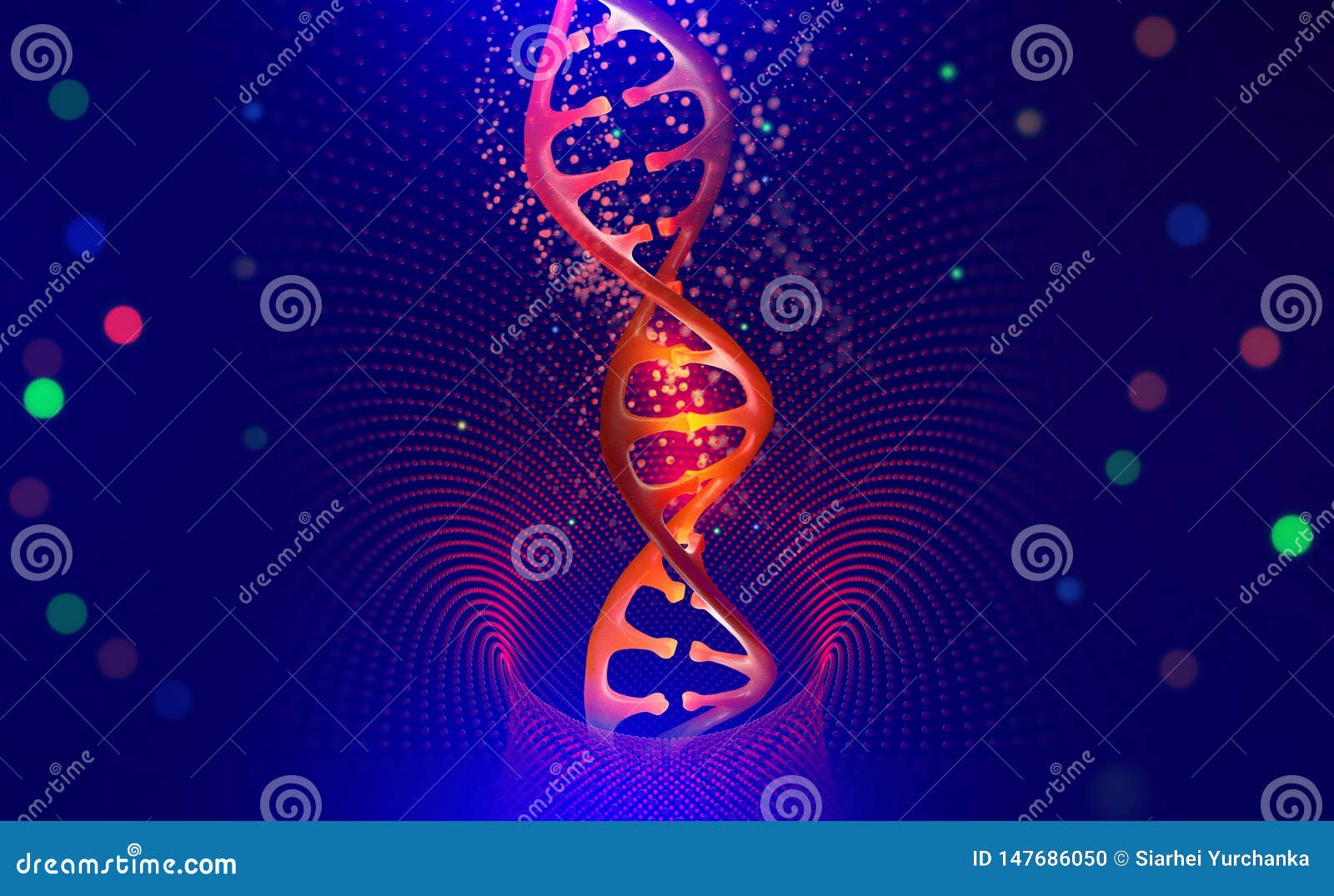 DNA Helix. Hi Tech Technology in the Field of Genetic Engineering Stock ...