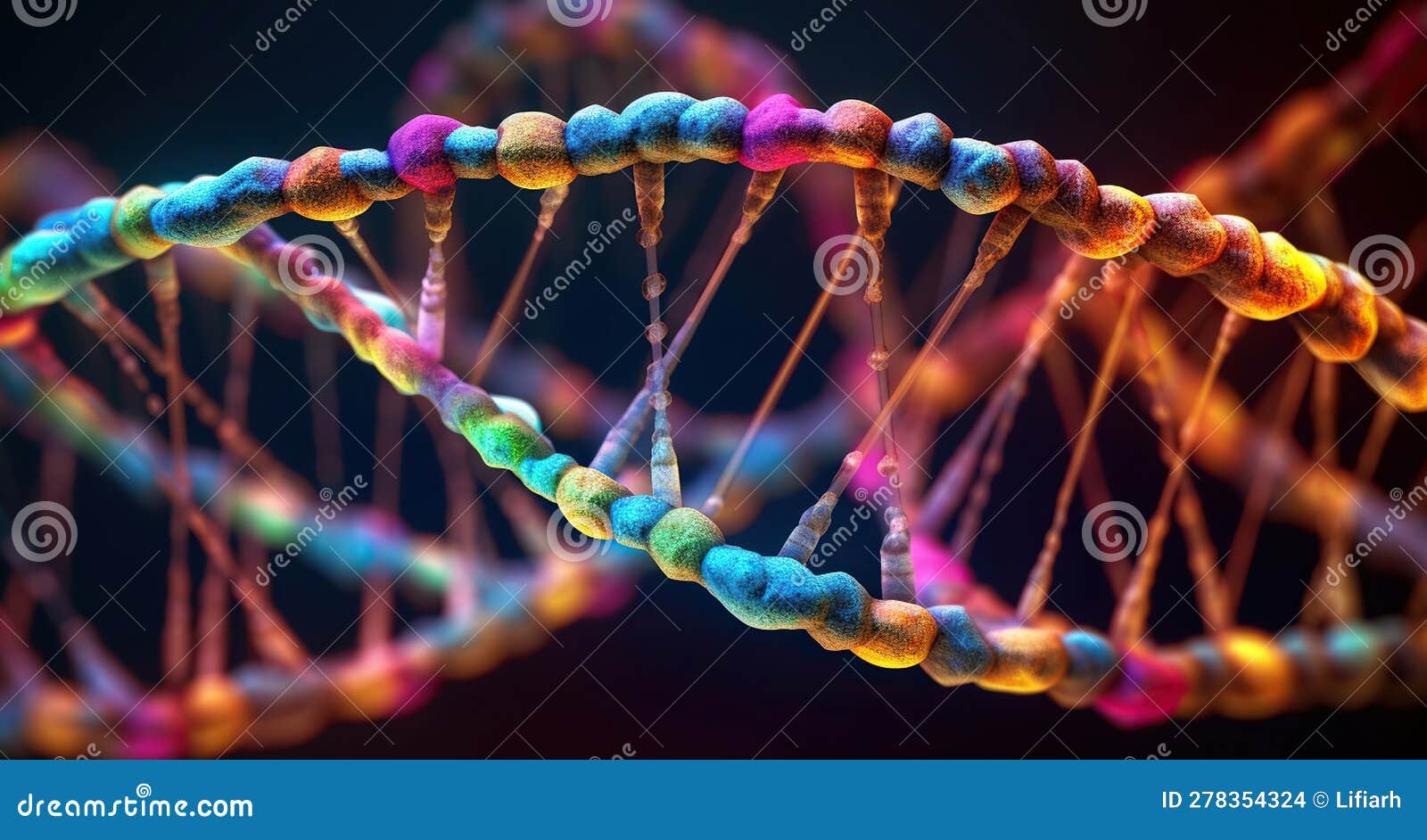 DNA Helix. Hi Tech Technology in the Field of Genetic Engineering. Work ...