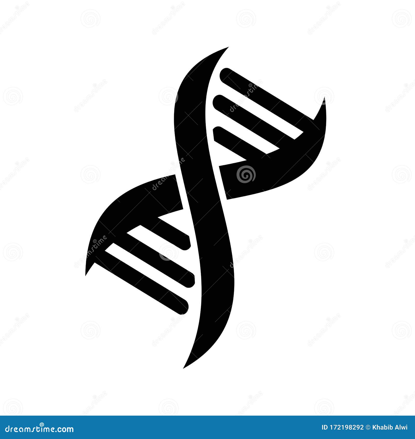 DNA Helix Icon stock vector. Illustration of molecule - 172198292