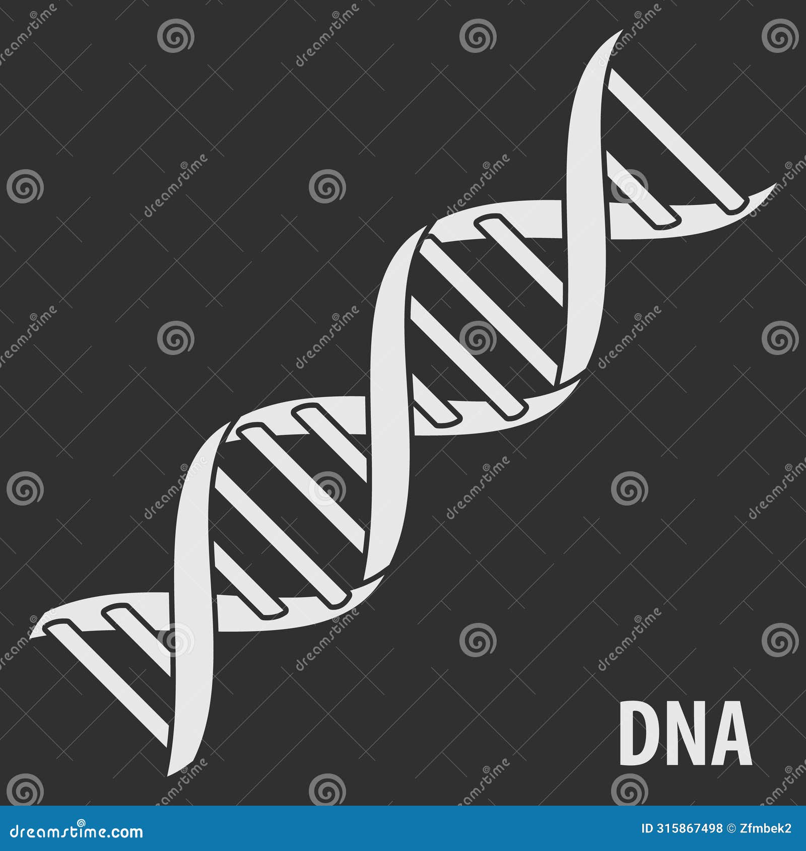 DNA Helix Icon, Human Genetic Symbol Stock Vector - Illustration of ...