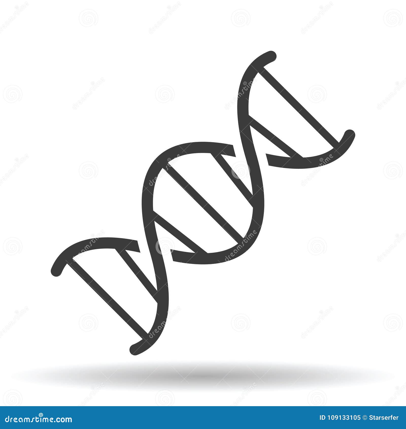 DNA helix icon stock vector. Illustration of curve, chromosome - 109133105