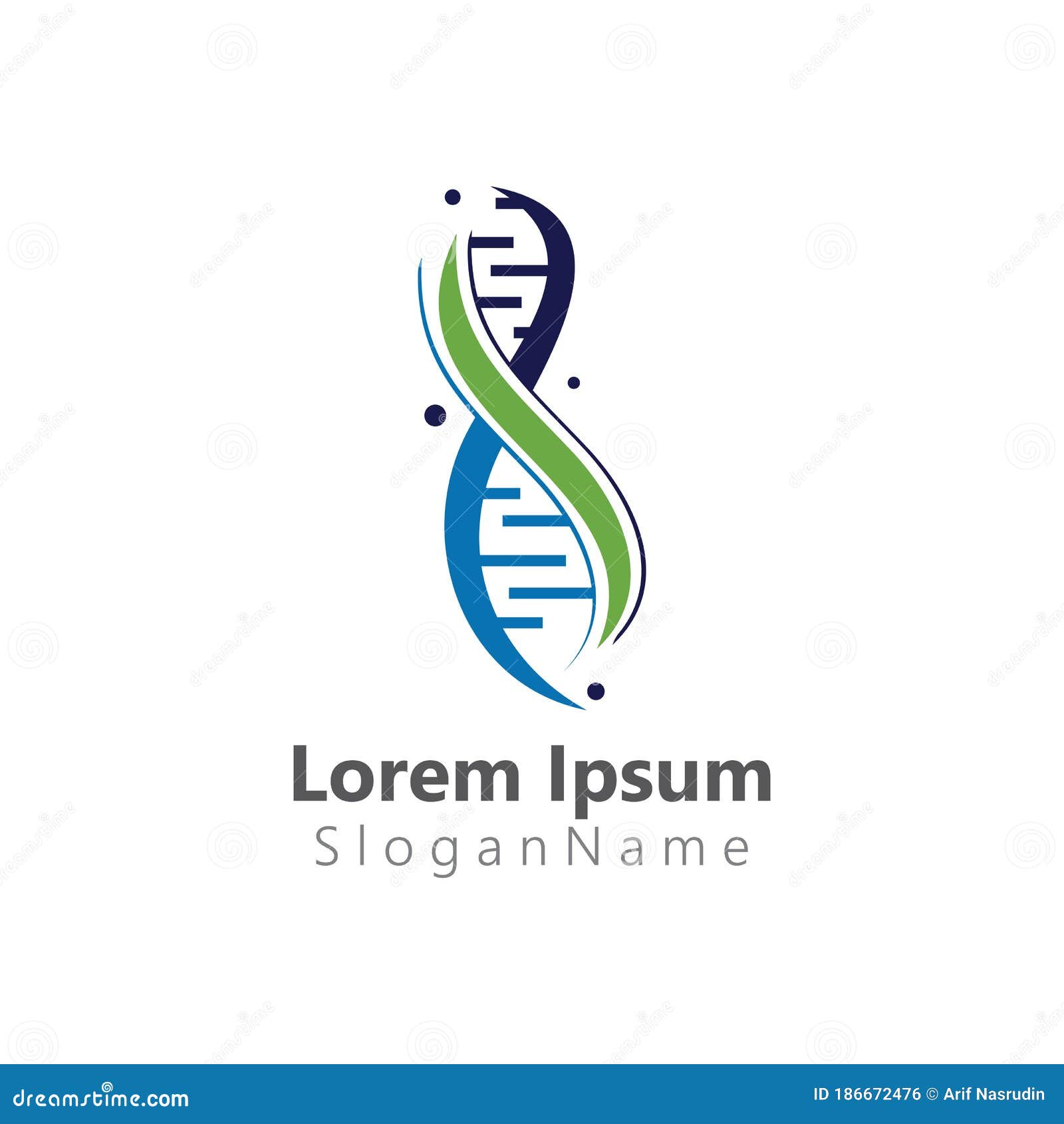 DNA Helix Icon Logo Template Human Genetic Vector Simple Logo Vector ...