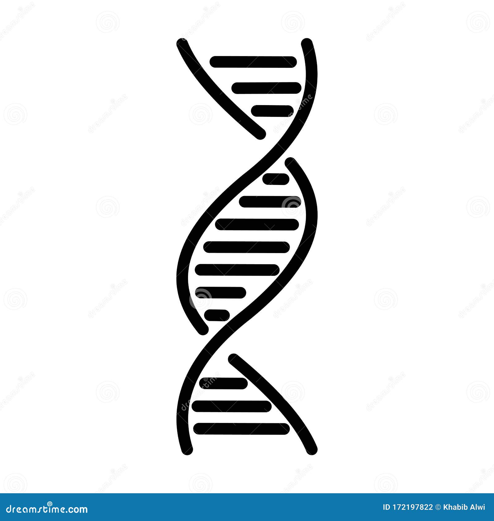 DNA Helix Icon stock vector. Illustration of graphic - 172197822