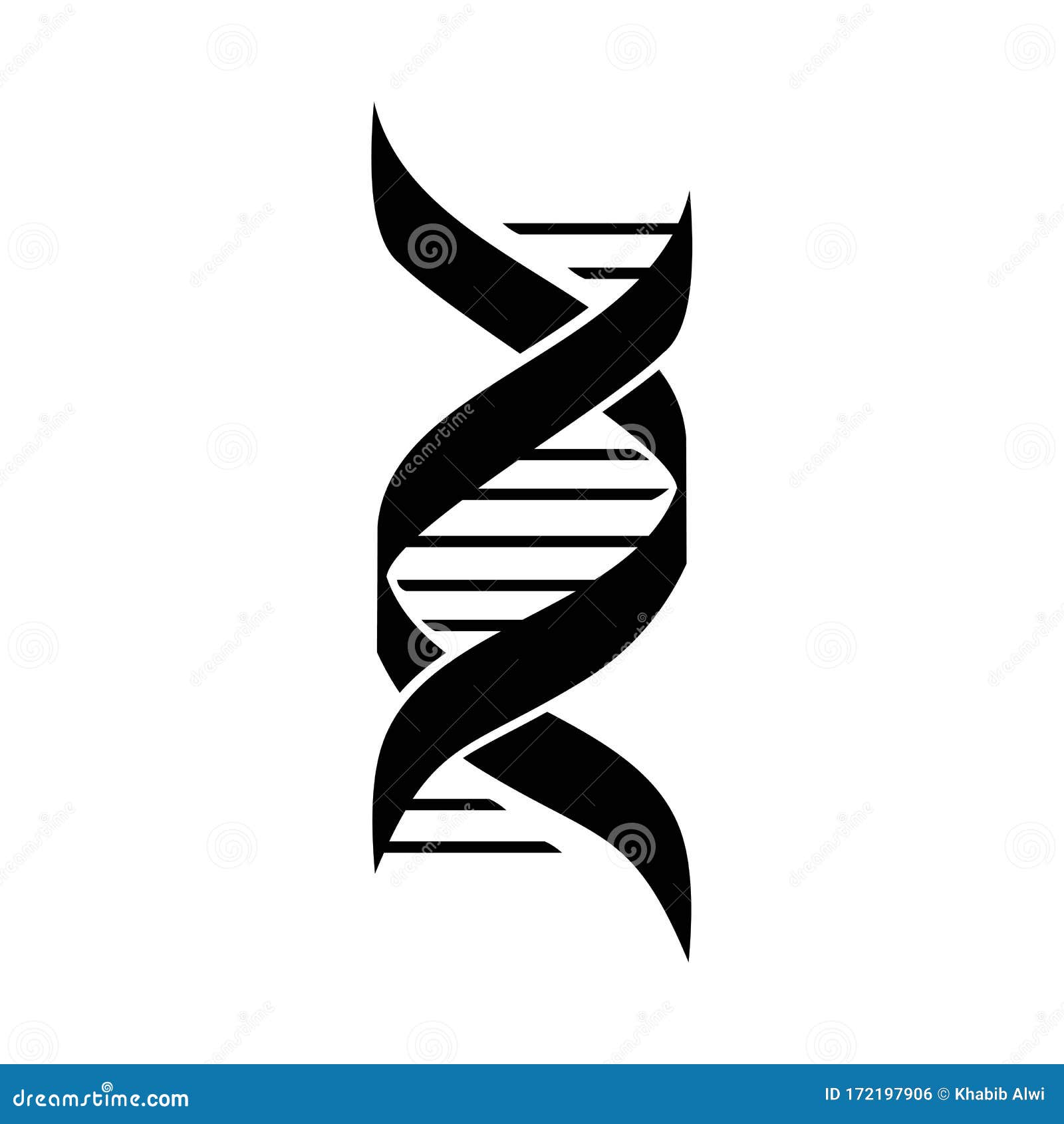 DNA Helix Icon stock vector. Illustration of molecular - 172197906