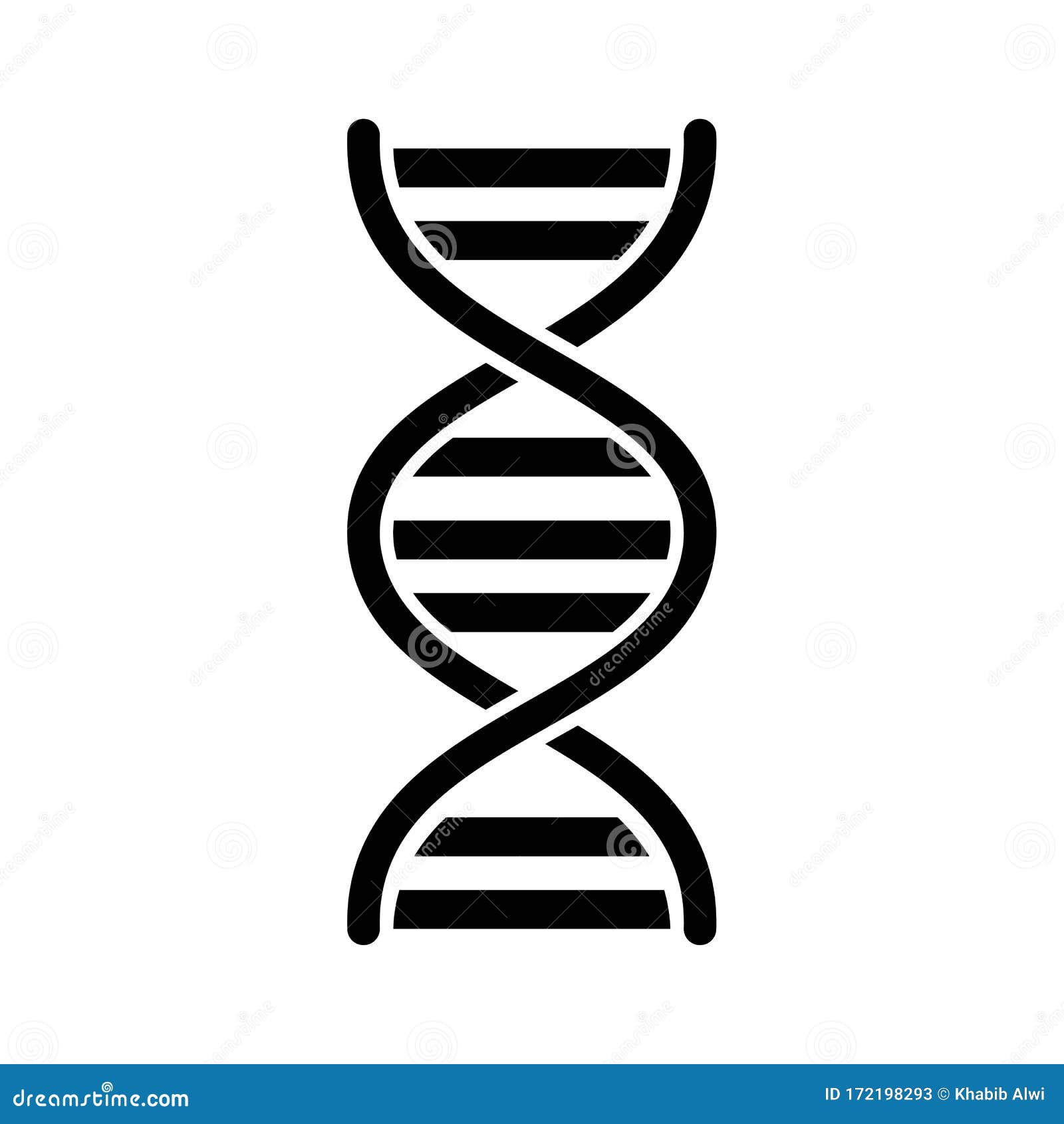DNA Helix Icon stock vector. Illustration of healthy - 172198293