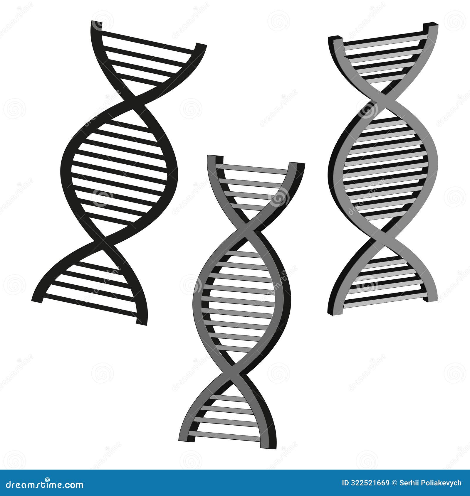 DNA Helix Icons. Black and Gray. Vector Genetic Symbols. Molecular ... DNA Helix Icons. Black and Gray. Vector Genetic Symbols. Molecular ...