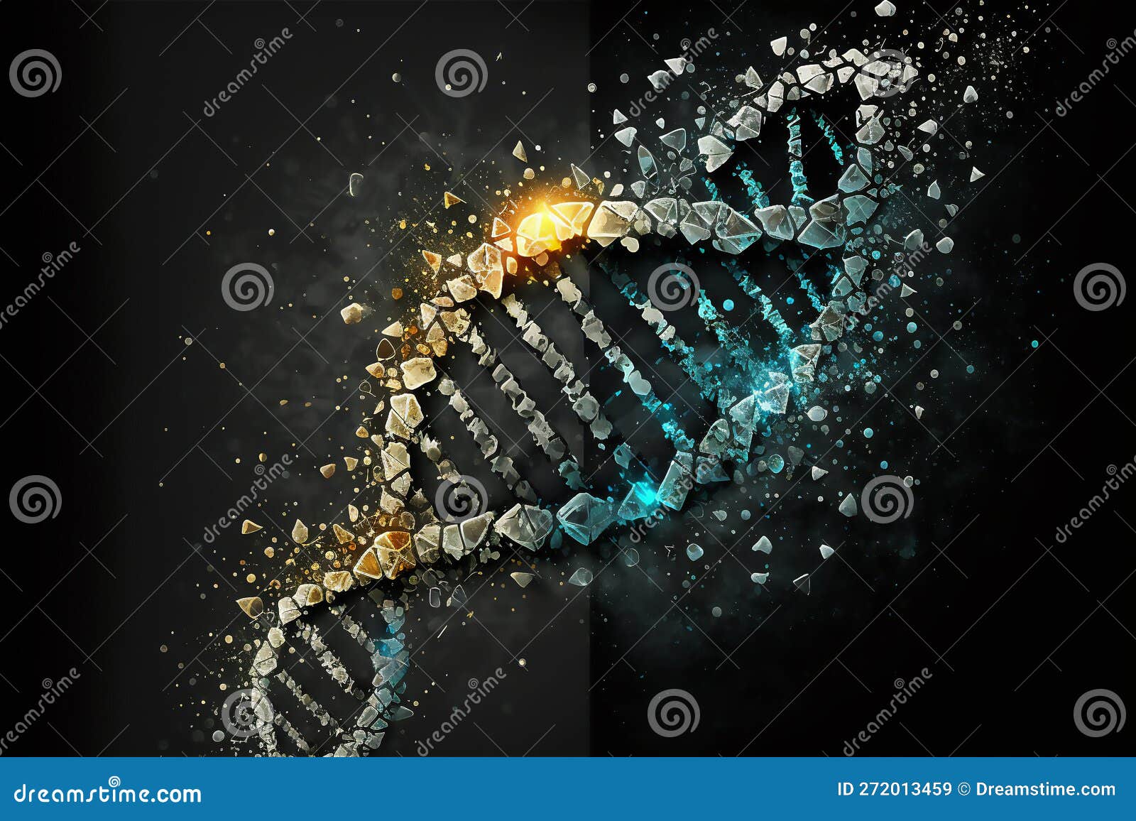 DNA Helix Illustration Structure in Color DNA Molecules. Generative Ai ...