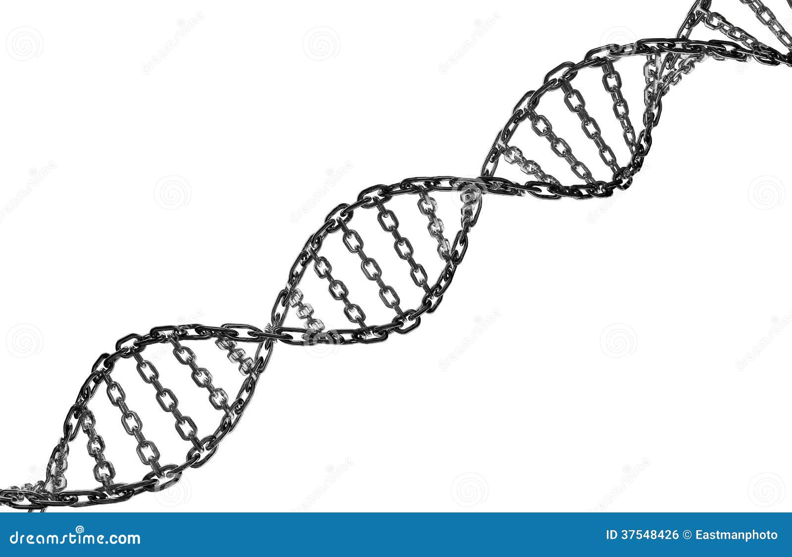 DNA Helix Metal Chain Link Royalty Free Stock Image - Image: 37548426