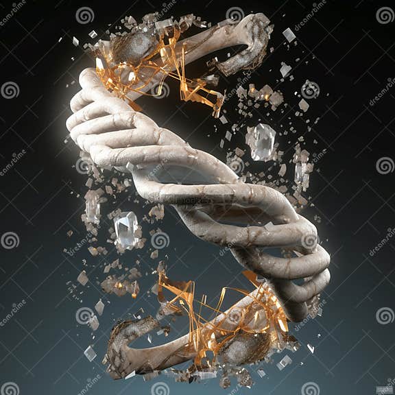 DNA Helix with Minor Damage. AI Generated Stock Illustration ...