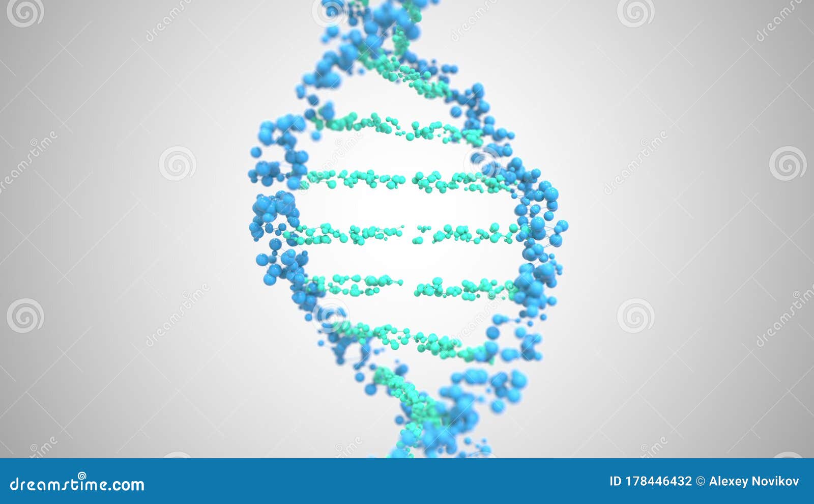 DNA Helix Model, 3D Rendering Stock Illustration - Illustration of ...