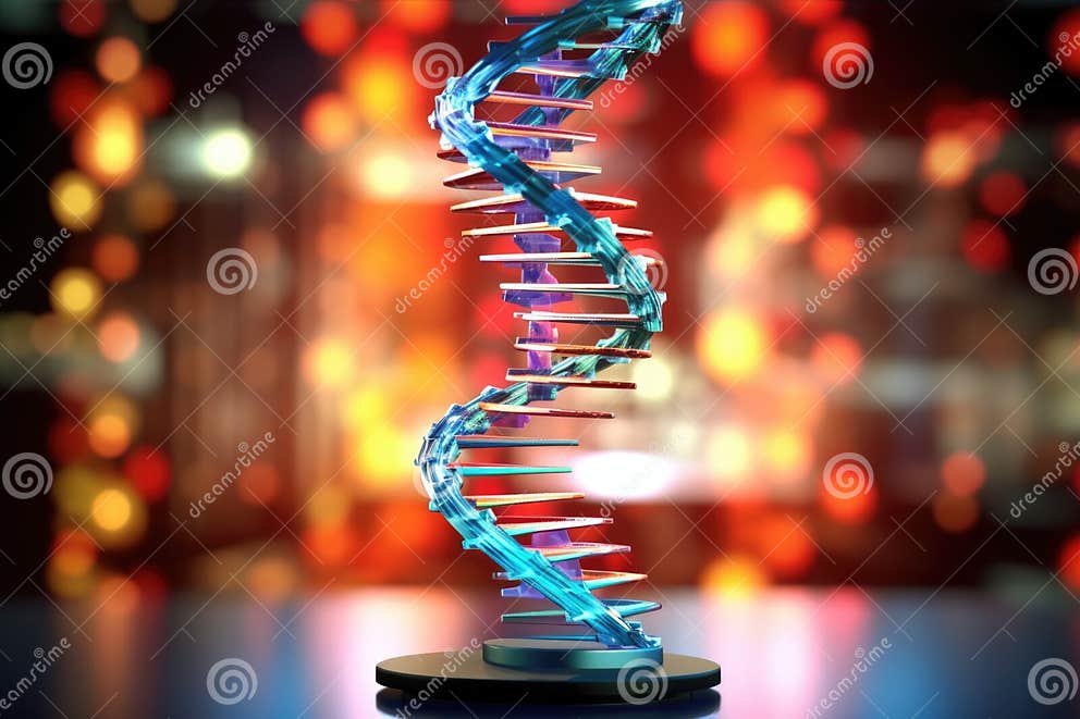 Dna Helix Model with High-tech Lab Background Stock Photo - Image of ...
