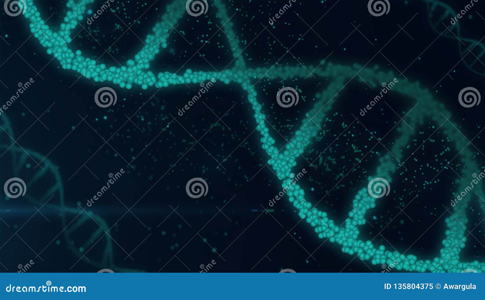 DNA Helix Particles Illustration Stock Illustration - Illustration of ...