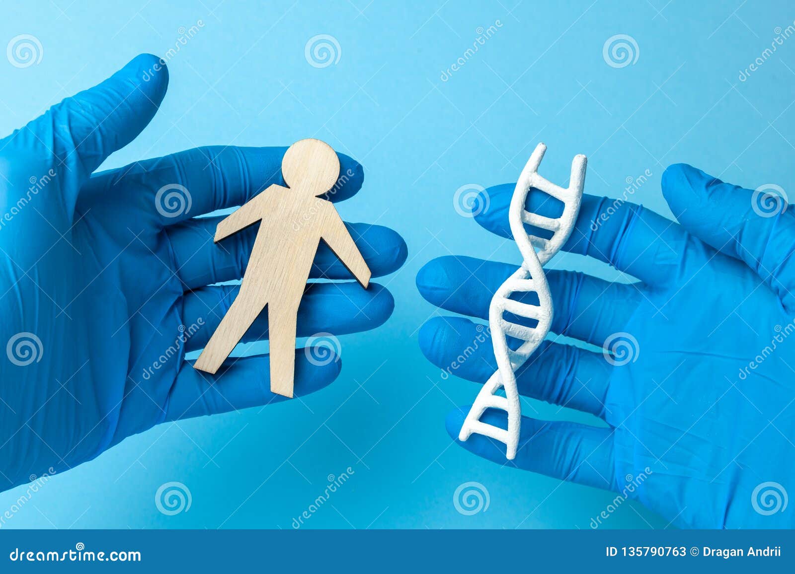 DNA Helix Research. Concept of Genetic Experiments on Human Biological ...