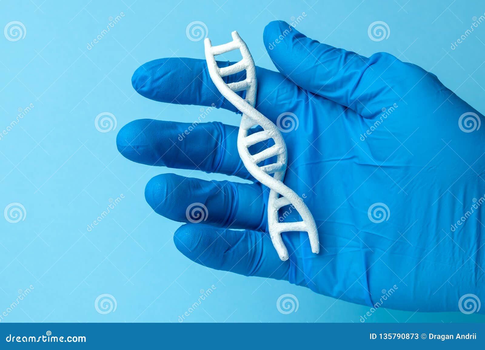 DNA Helix Research. Concept of Genetic Experiments on Human Biological ...