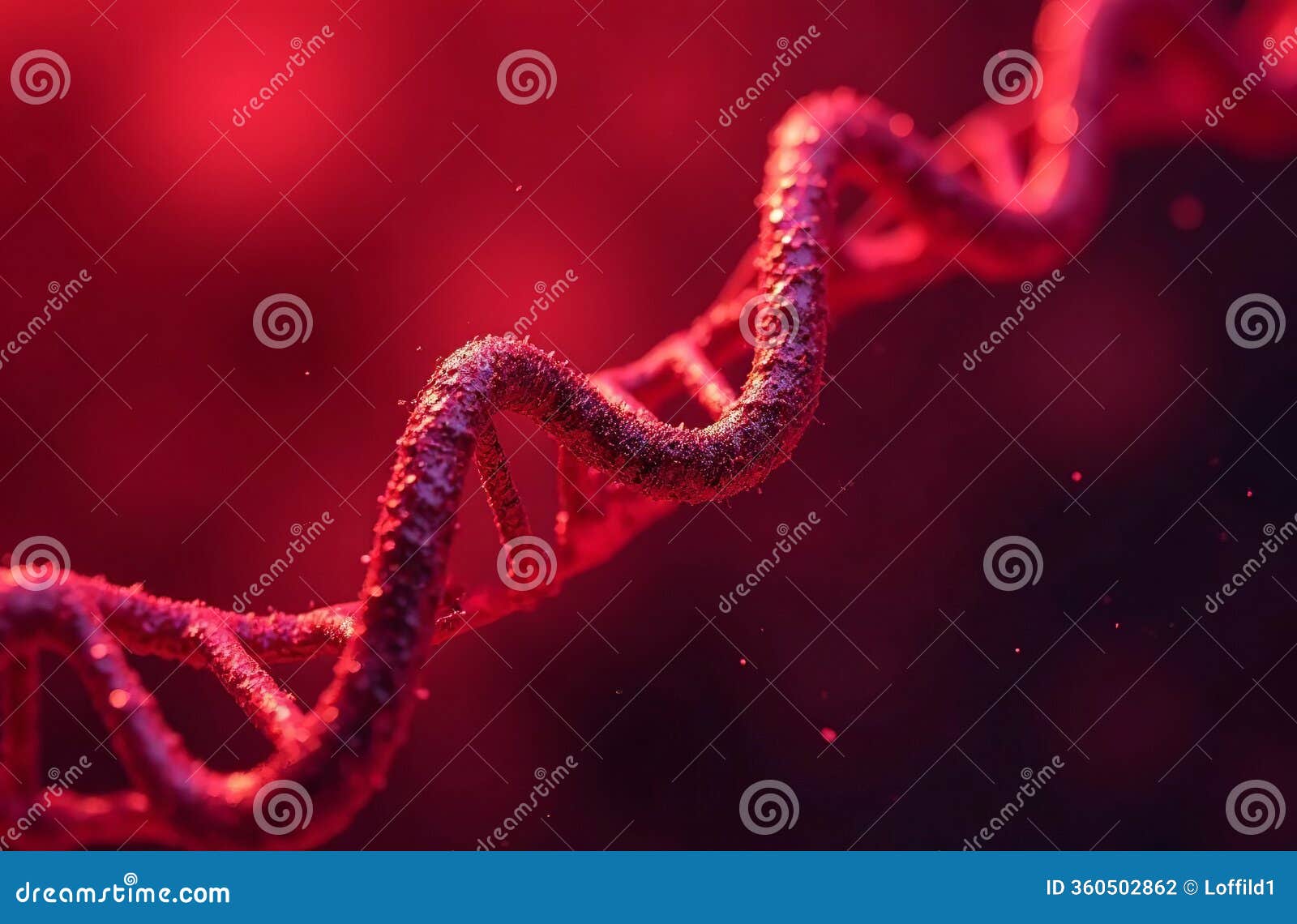 DNA Helix Rotating on Red Background, Genetics Biology Cell. AI ...