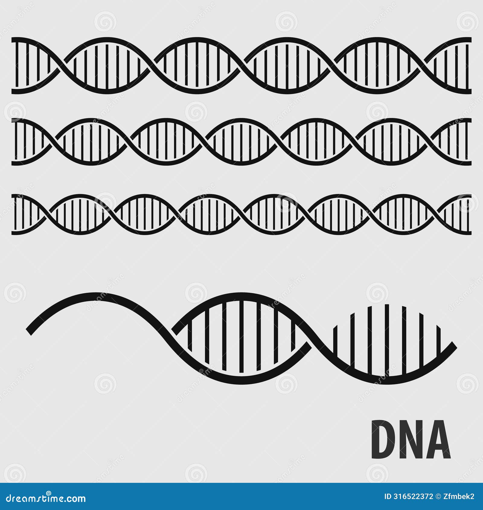 DNA Helix Seamless Pattern, Human Genetic Symbol Stock Vector ...