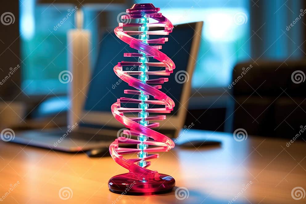 Dna Helix Shaped Usb Stick on a Lab Table Stock Illustration ...