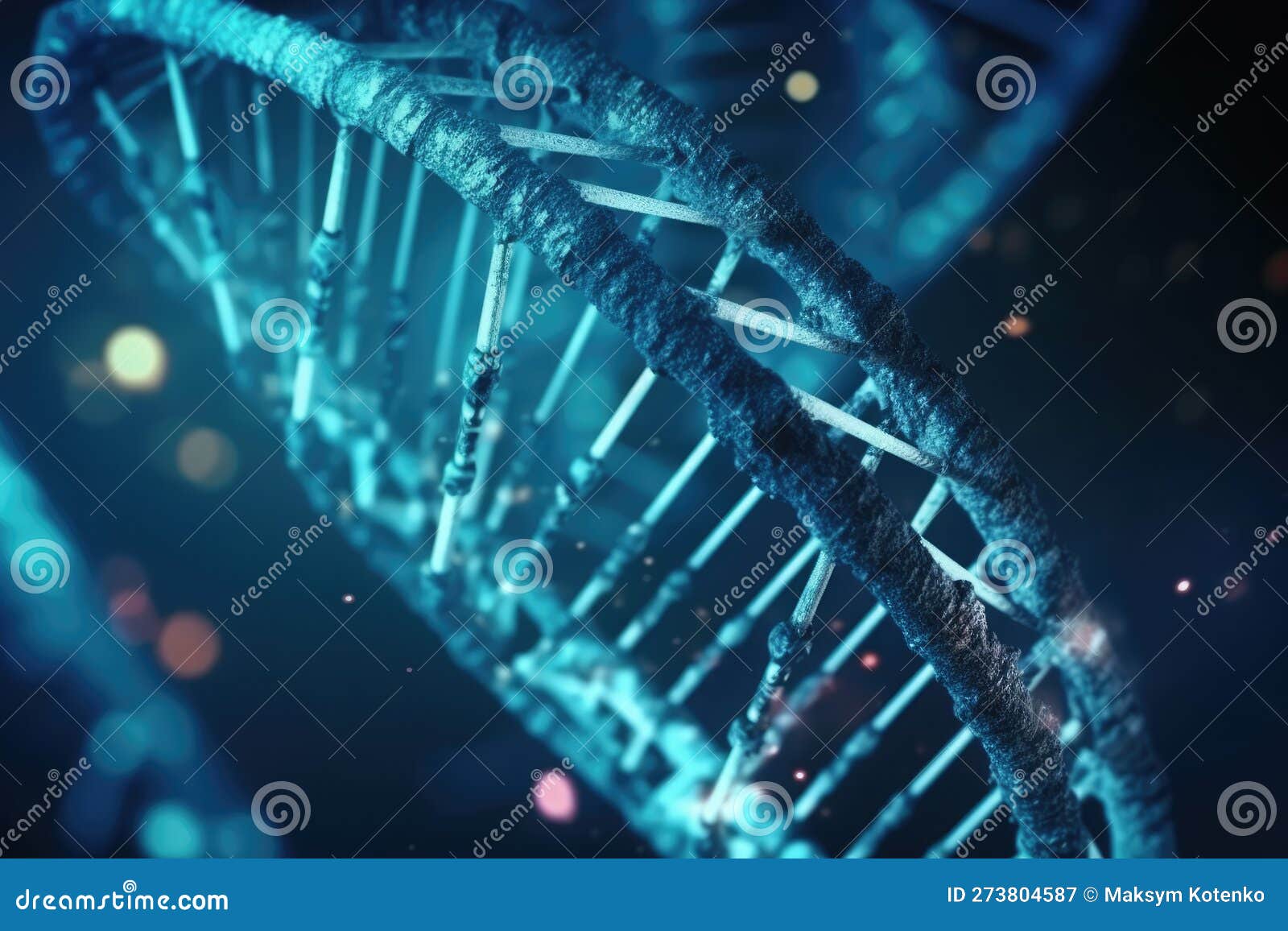 DNA Helix Structure in Cyberspace. Science Background. Generative AI ...