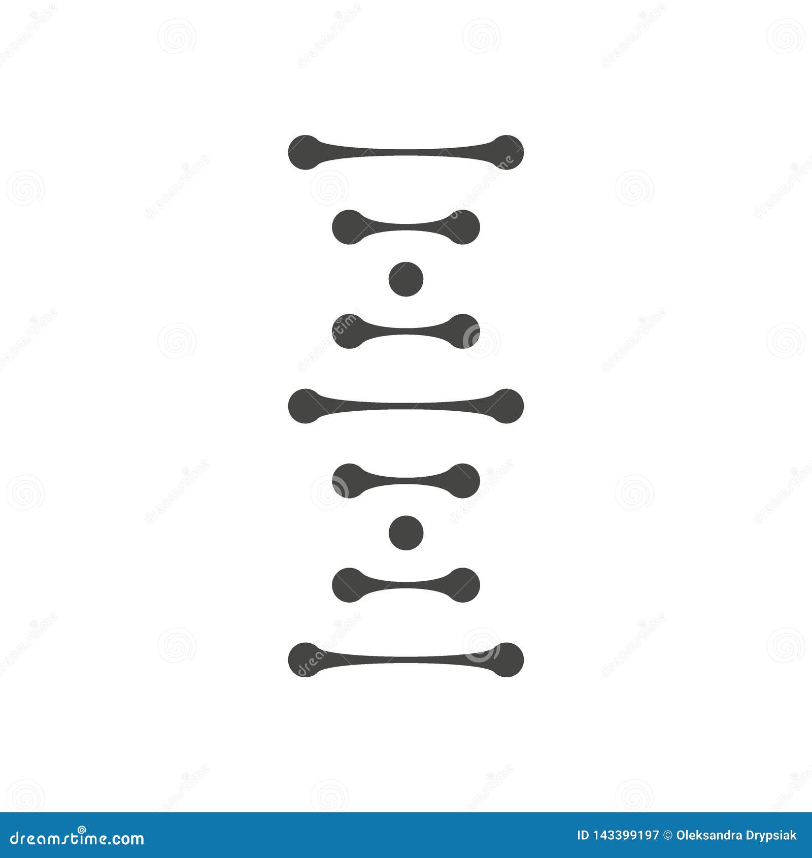 DNA Helix Symbol, Logo Or Tattoo Concept. Cartoon Vector ...