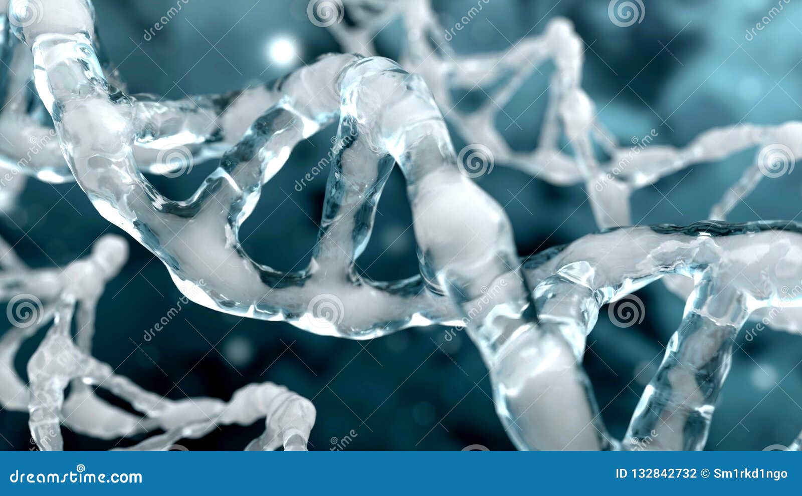 DNA Helix Under Microscope. Genetic Concept Background Stock ...