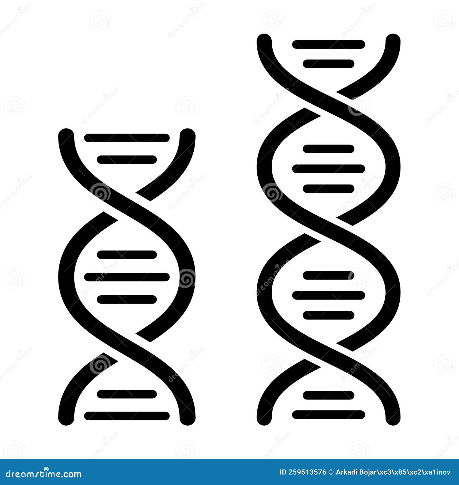 Dna helix vector icon stock vector. Illustration of genome - 259513576