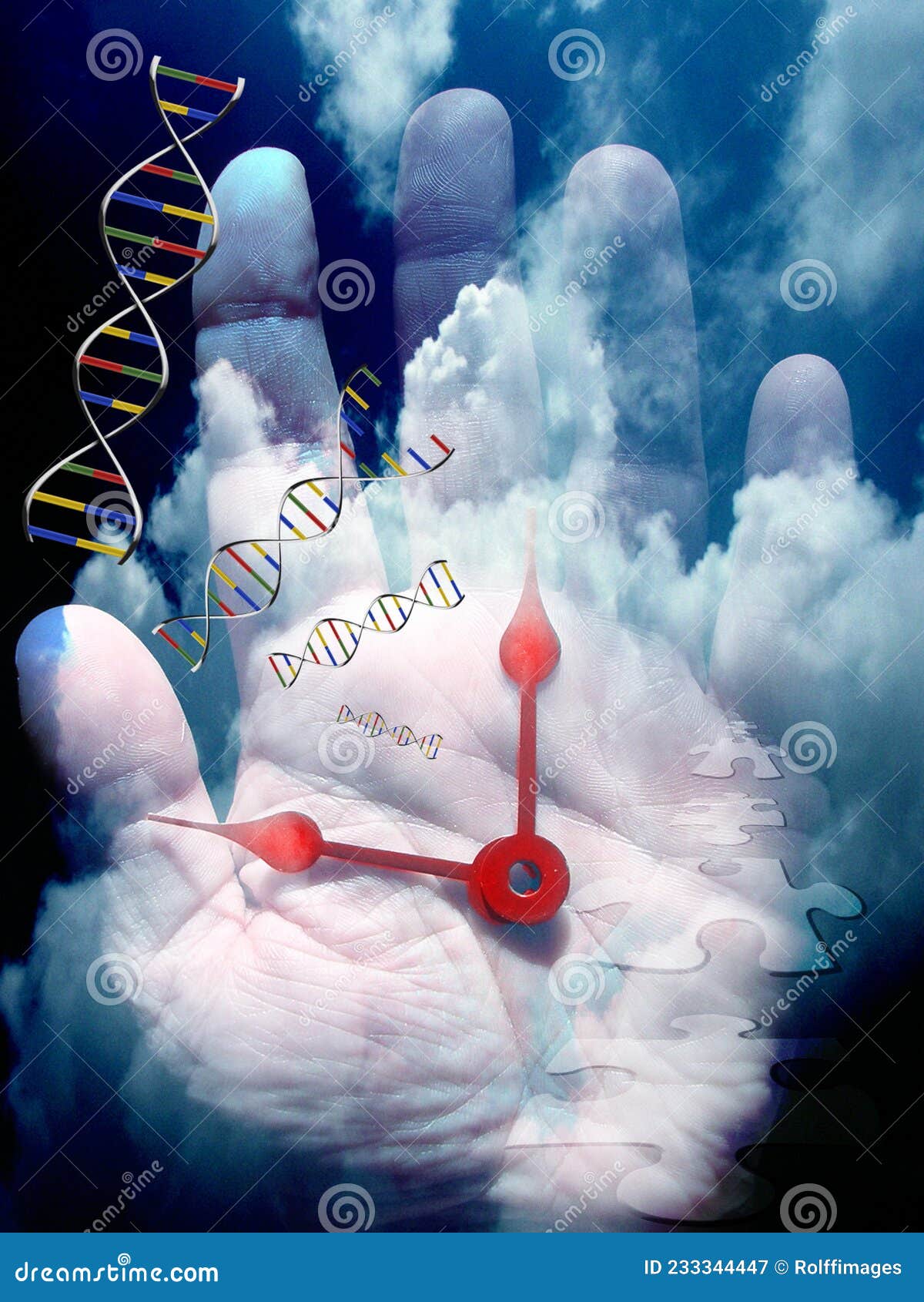 DNA Human Clock stock image. Image of infinity, spiritual - 233344447
