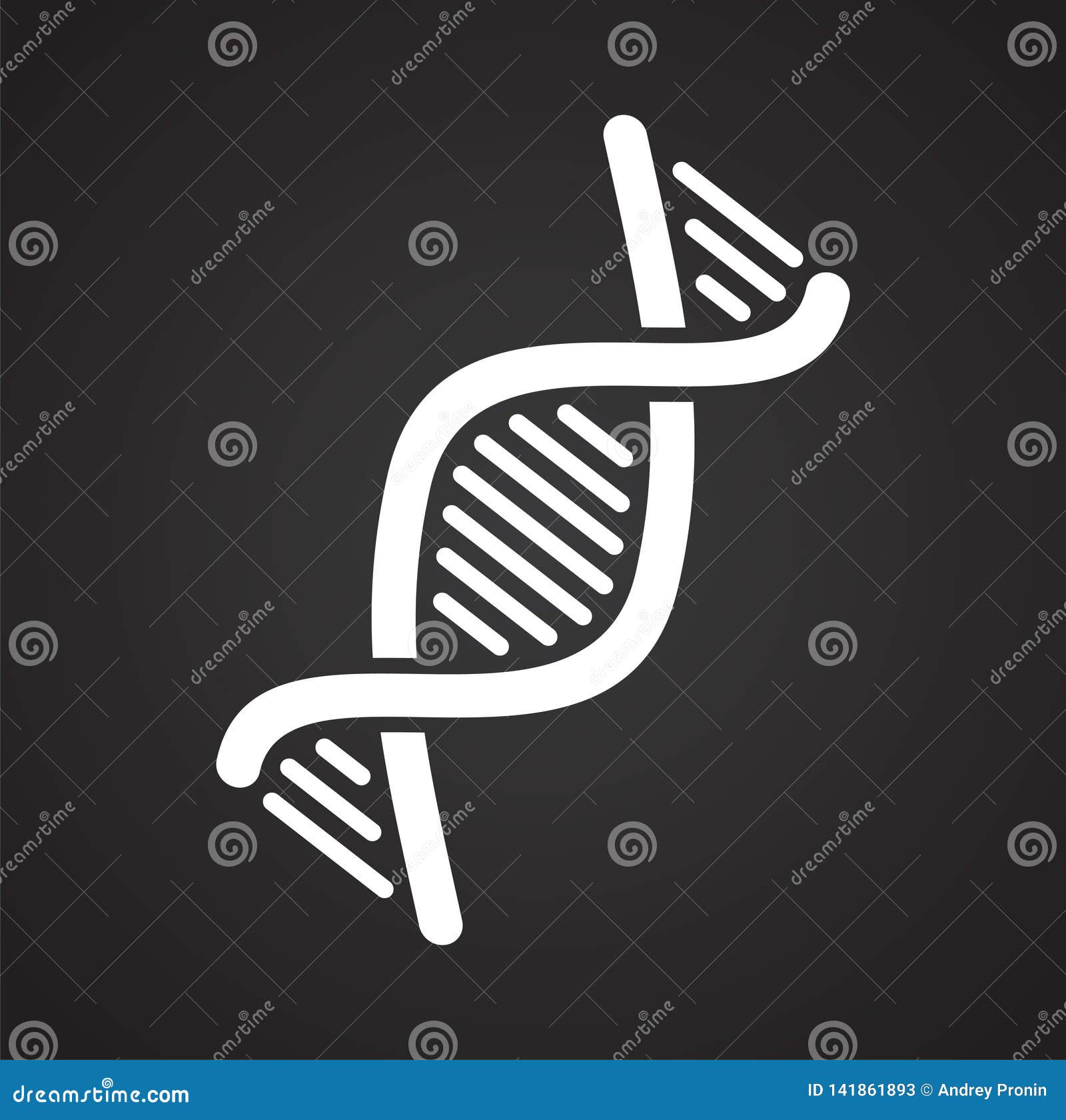 DNA Icon on Background for Graphic and Web Design. Simple Vector Sign ...
