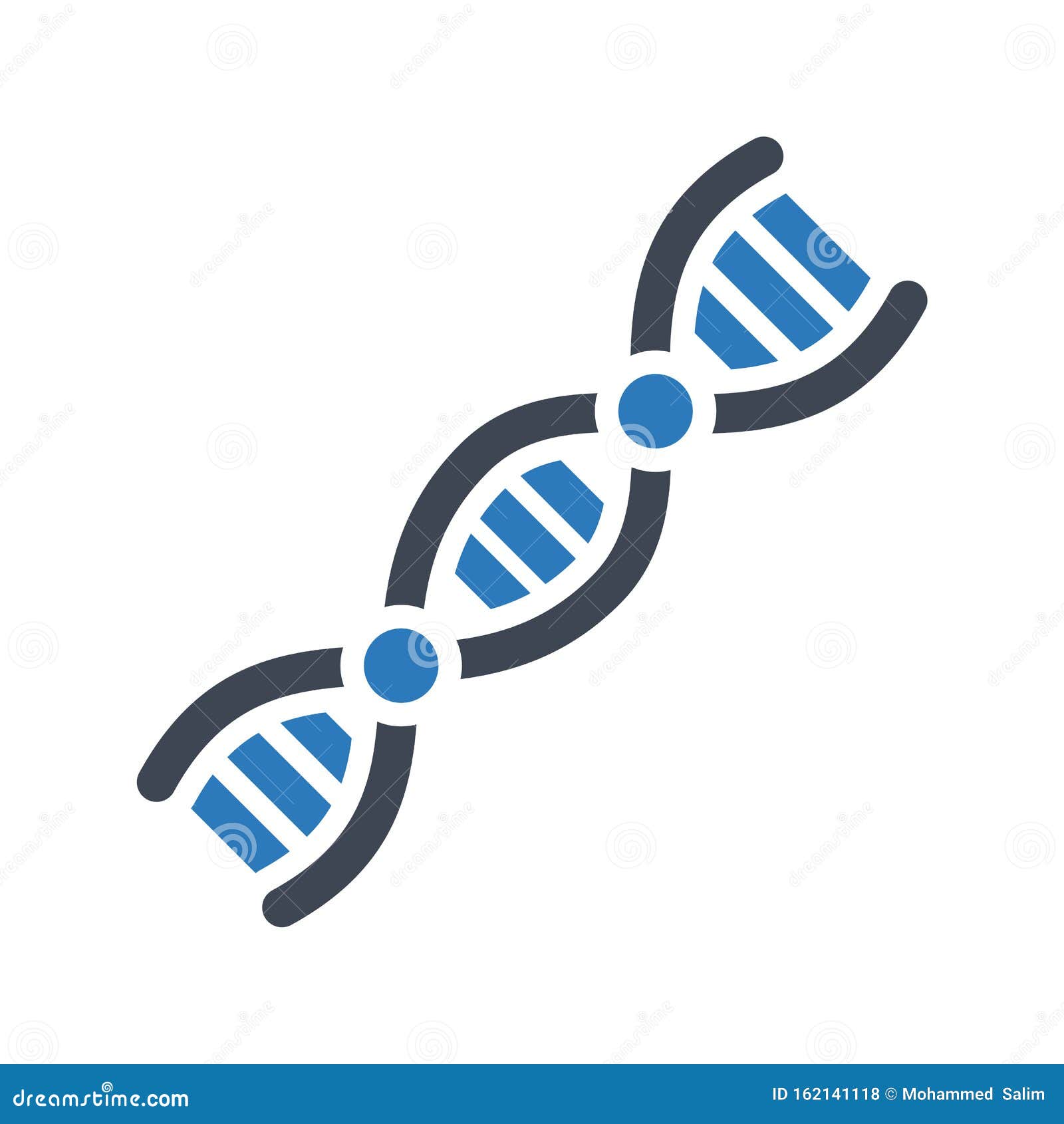 DNA Genetics Icon. Vector Graphics Stock Vector - Illustration of ...
