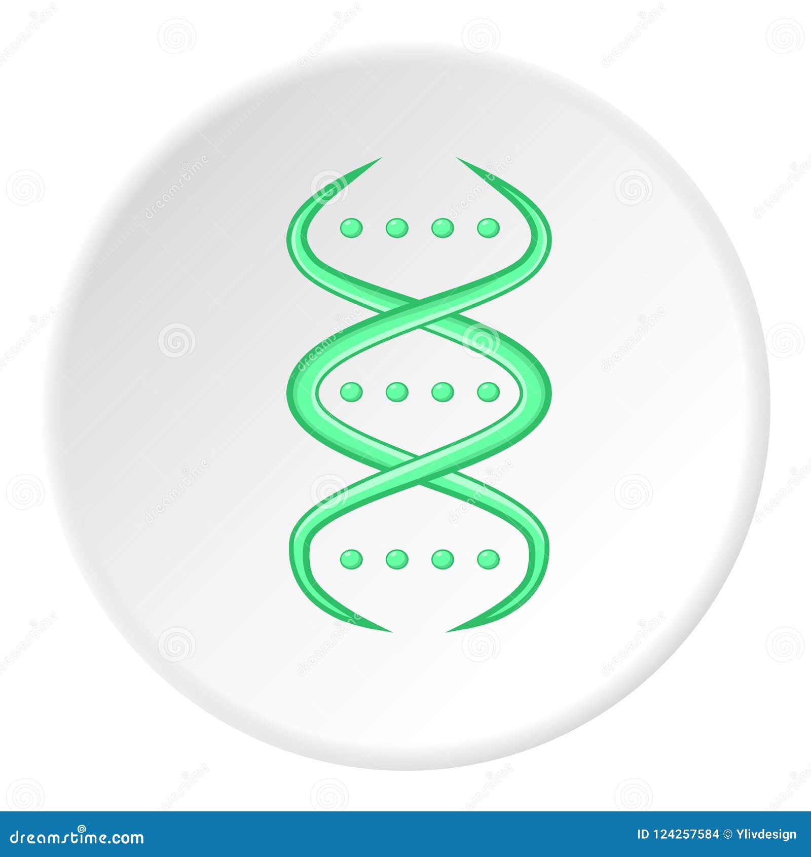 DNA icon, cartoon style stock illustration. Illustration of biology ...