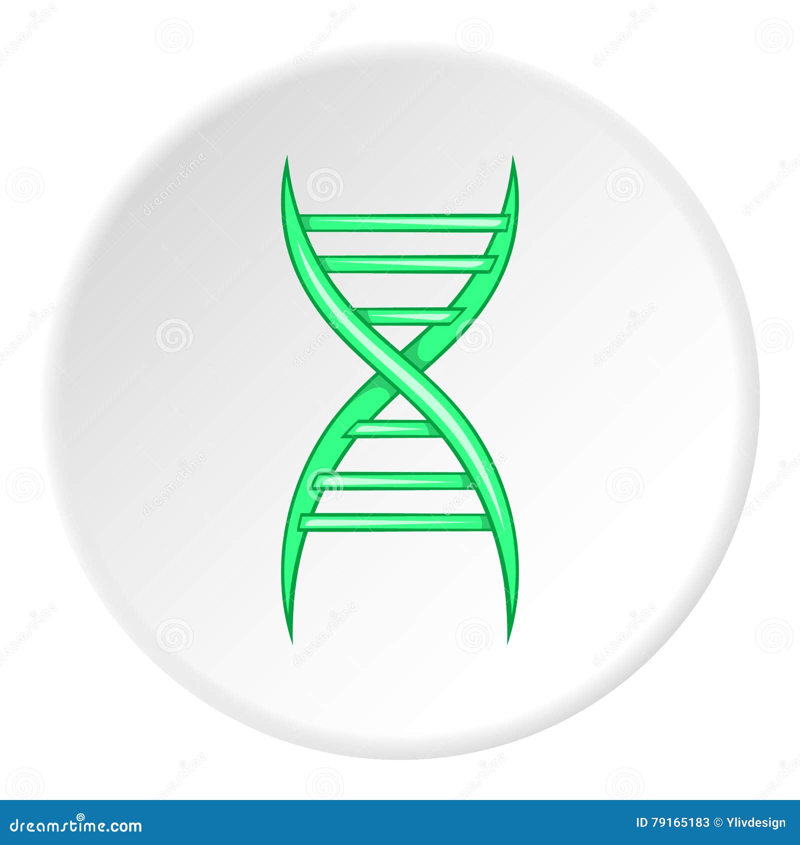 DNA icon, cartoon style stock vector. Illustration of evolution - 79165183