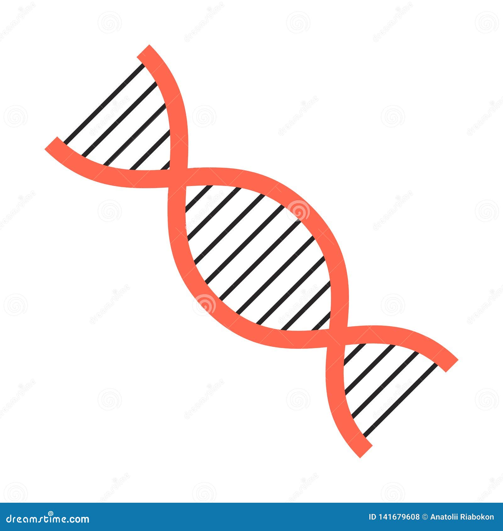 Dna icon, cartoon style stock vector. Illustration of nature - 141679608
