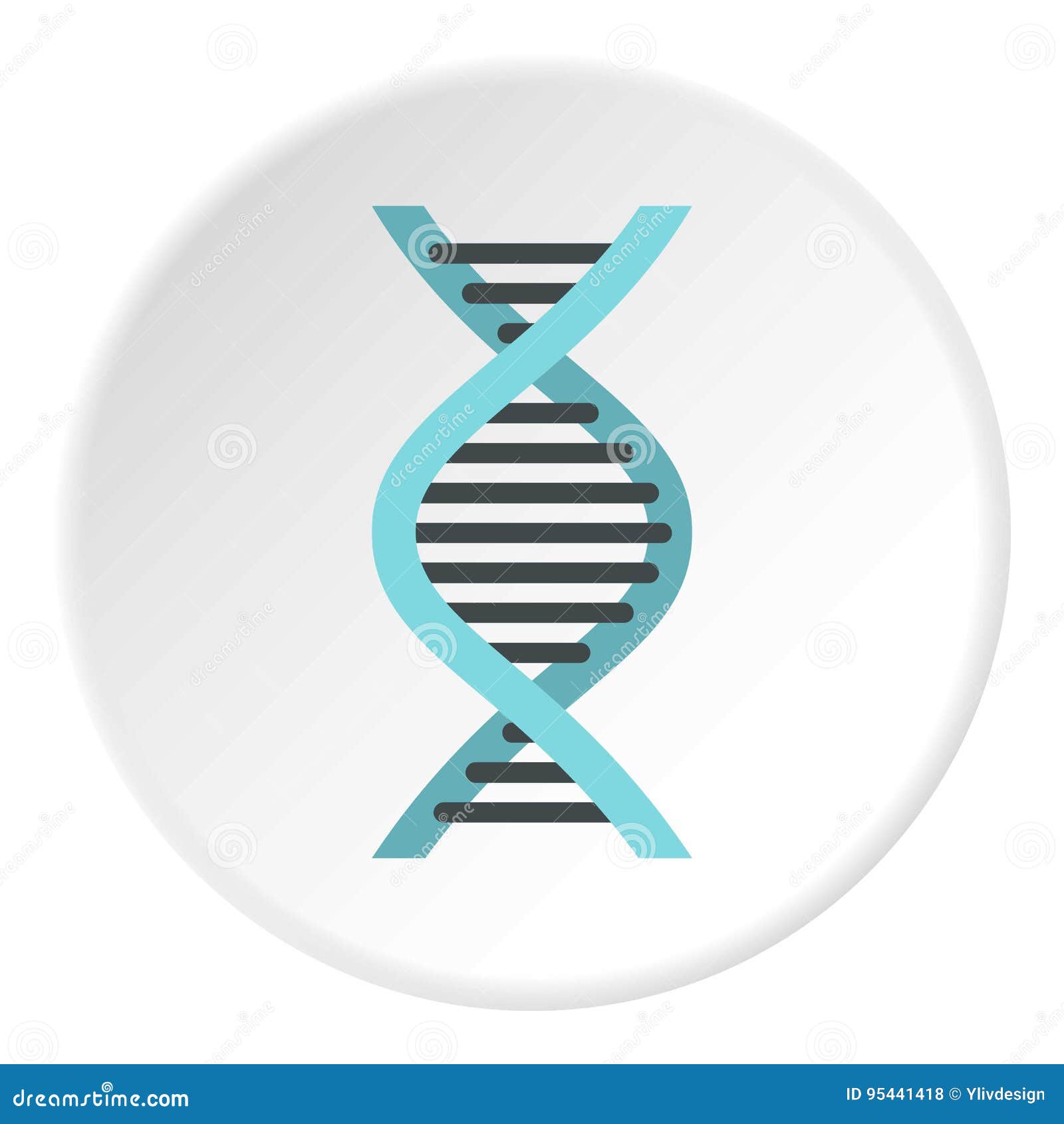 DNA icon circle stock vector. Illustration of graphic - 95441418