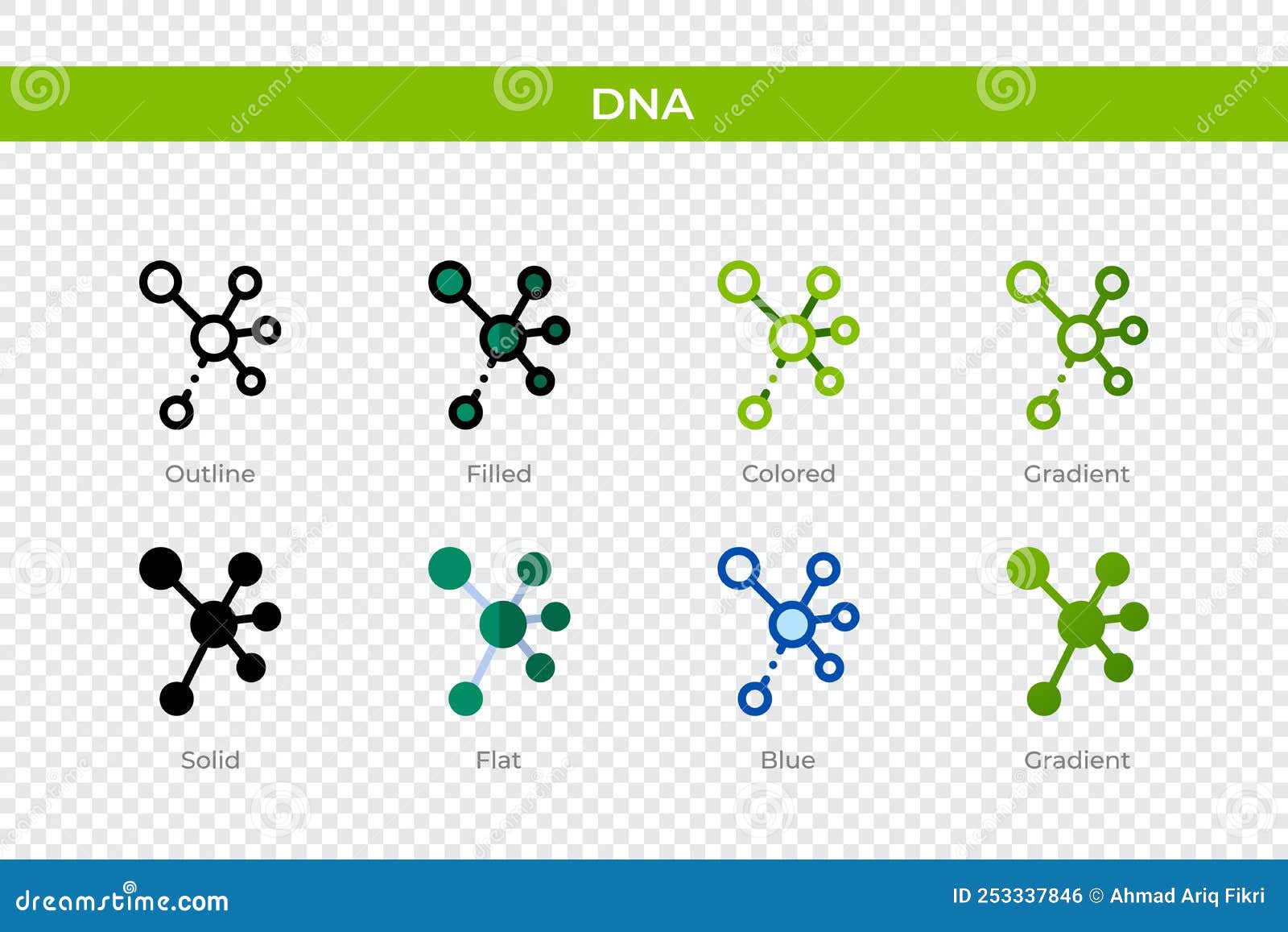 Dna Icon in Different Style. Dna Vector Icons Designed in Outline ...