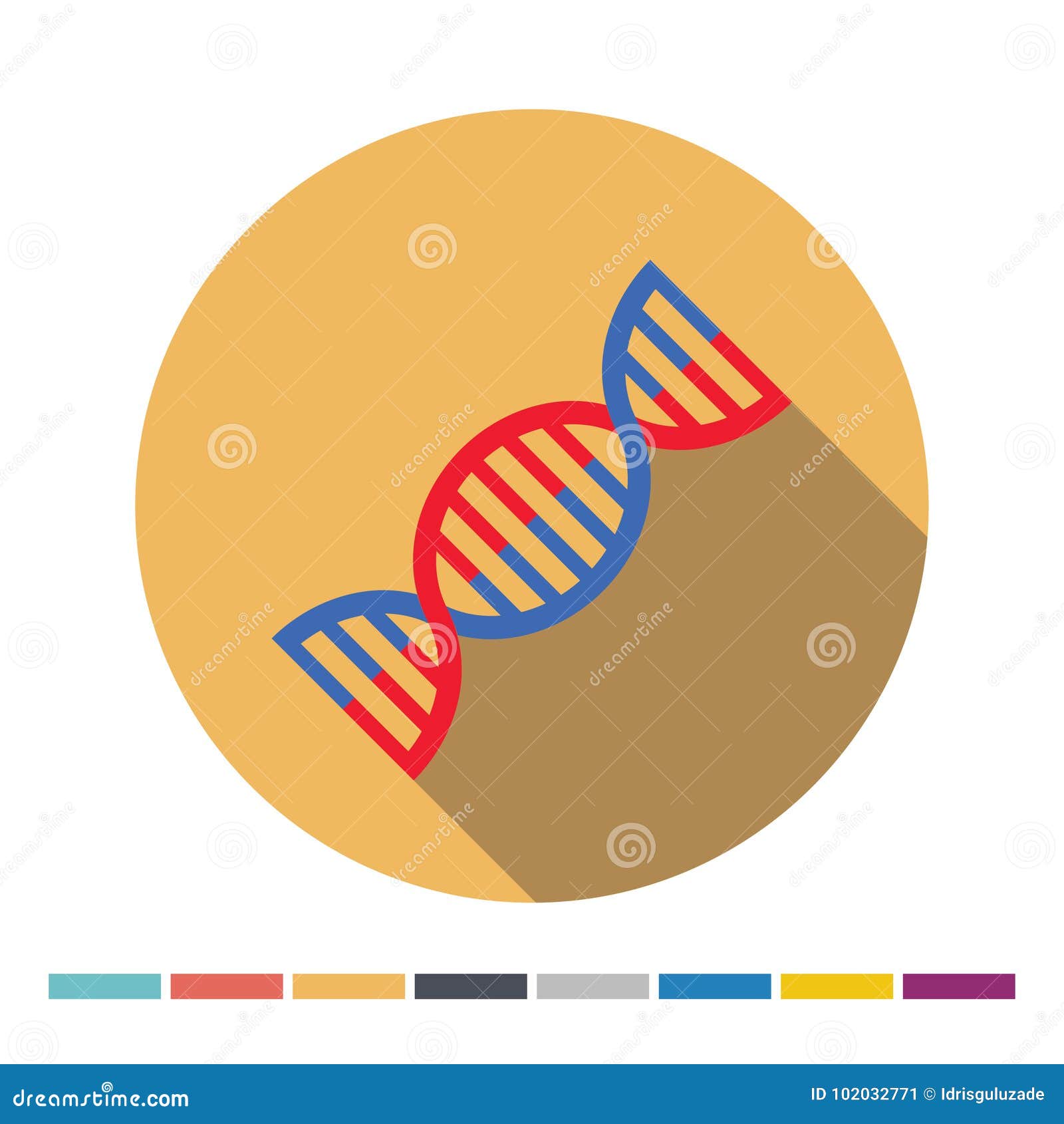 DNA icon stock vector. Illustration of background, abstract - 102032771