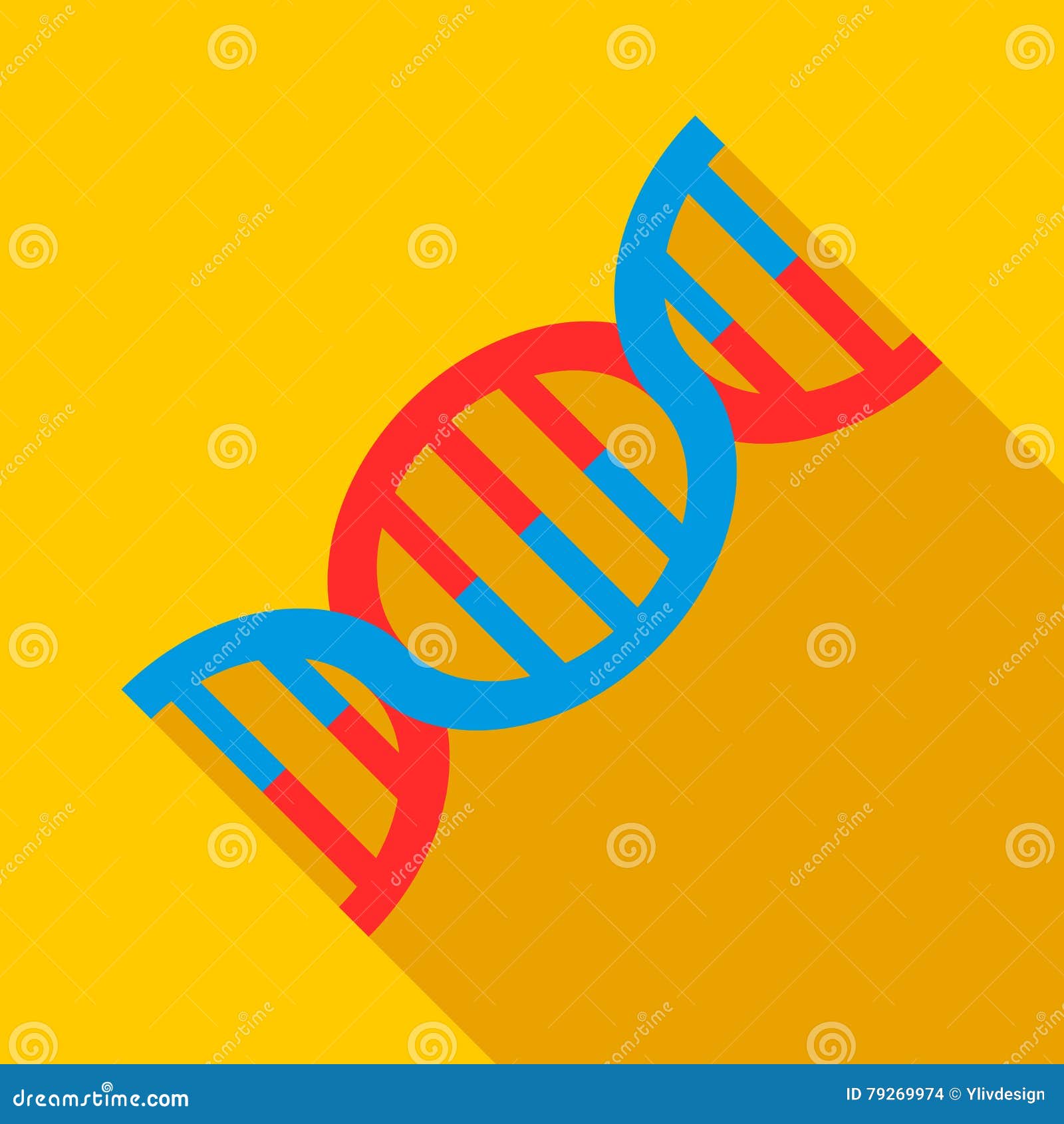 DNA icon, flat style stock vector. Illustration of evolution - 79269974