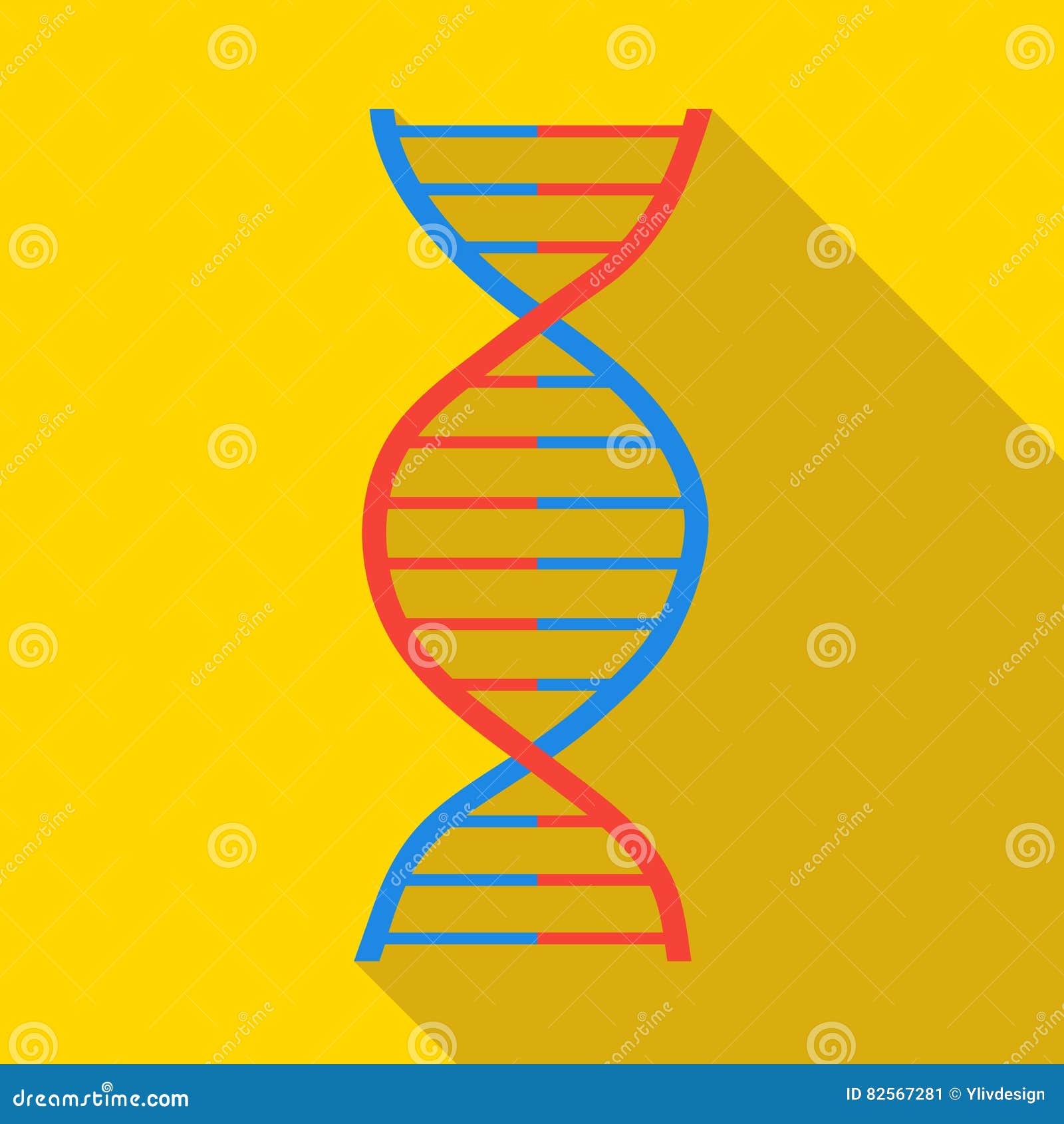 DNA icon, flat style stock vector. Illustration of biotechnology - 82567281
