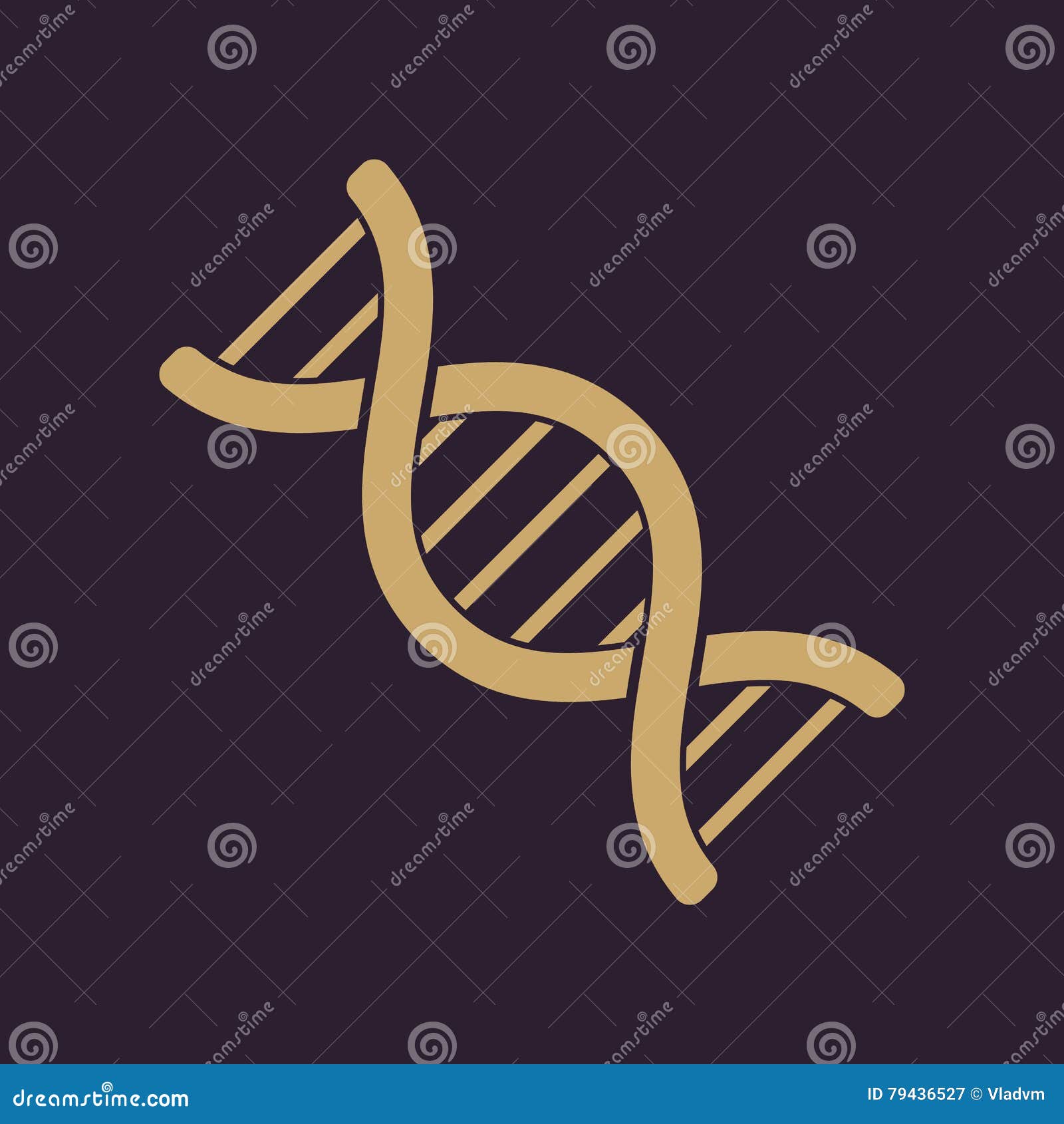 DNA Icon Of Genetic Code, Deoxyribonucleic Acid Cartoon Vector ...