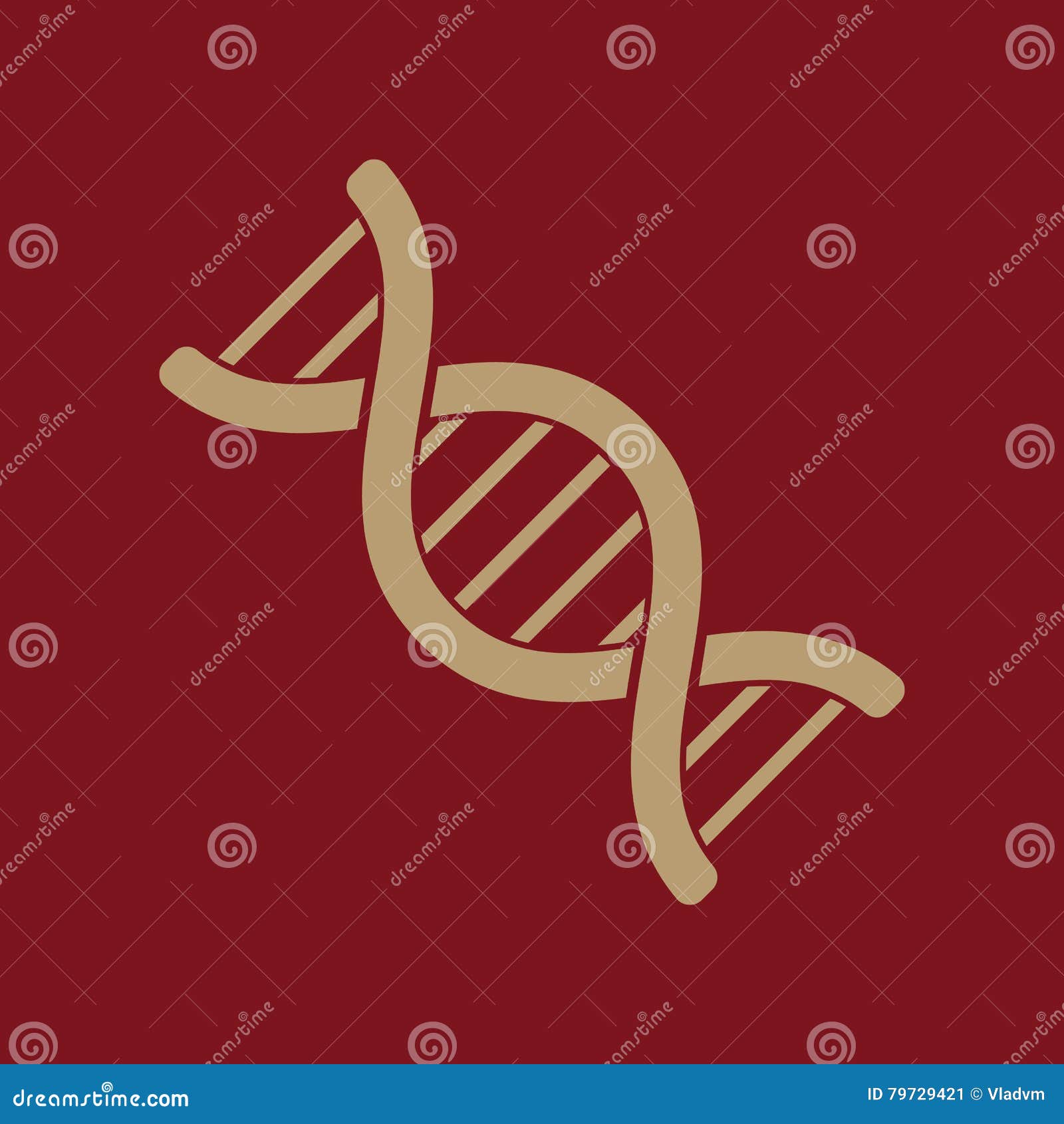 The Dna Icon. Genetic Symbol Stock Vector - Illustration of simple ...
