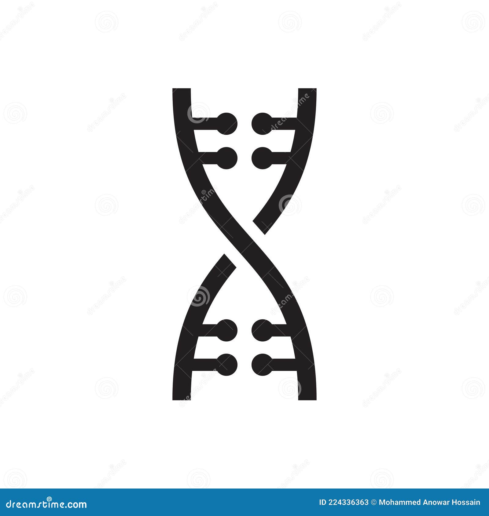 DNA Icon - Genetics and Genome Vector Stock Vector - Illustration of ...