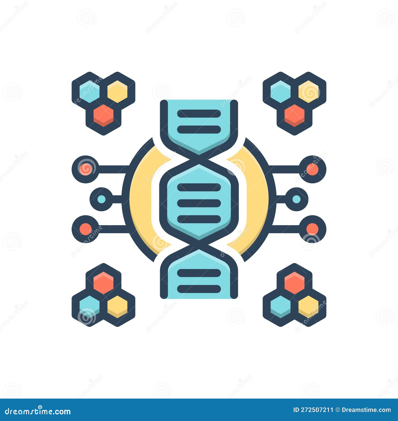 Color Illustration Icon for Dna, Heredity and Spiral Stock Vector ...