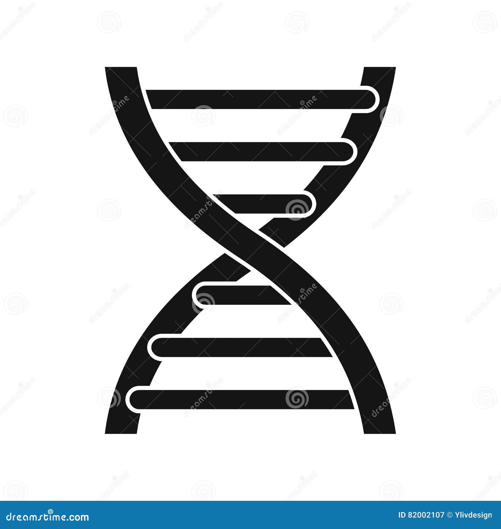 DNA icon, simple style stock vector. Illustration of molecular - 82002107