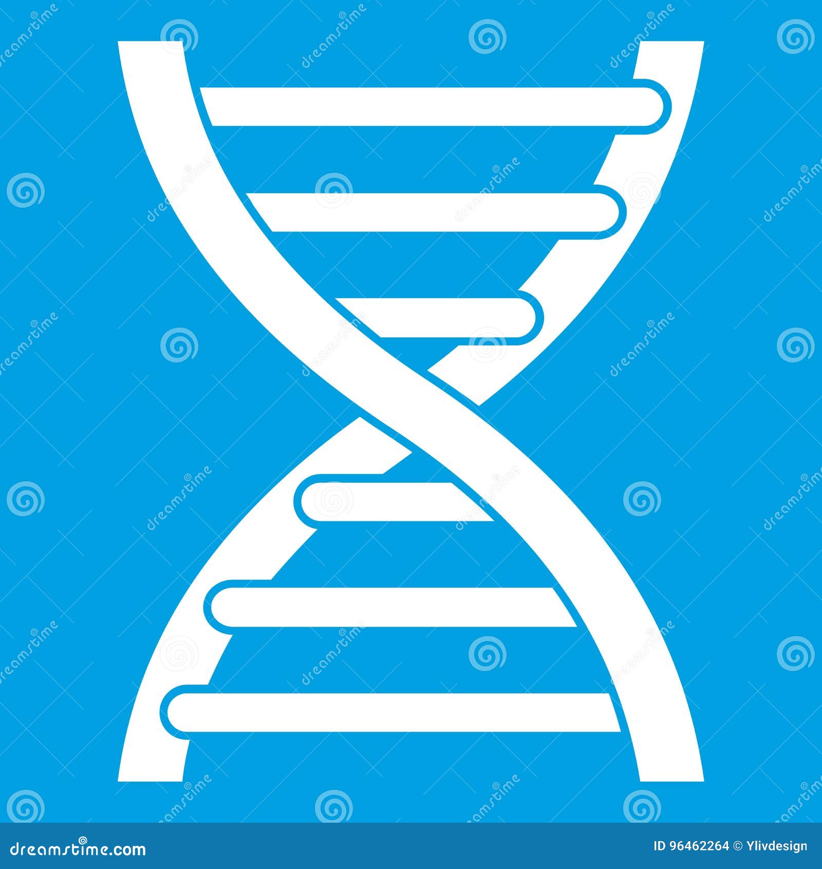 DNA icon white stock vector. Illustration of concept - 96462264