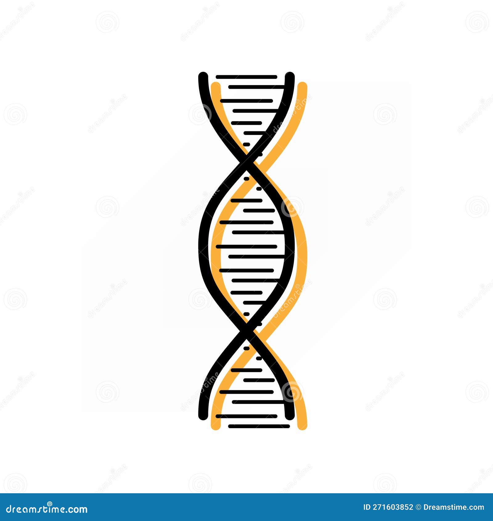 DNA Icon on White Simple Illustration Stock Vector - Illustration of ...