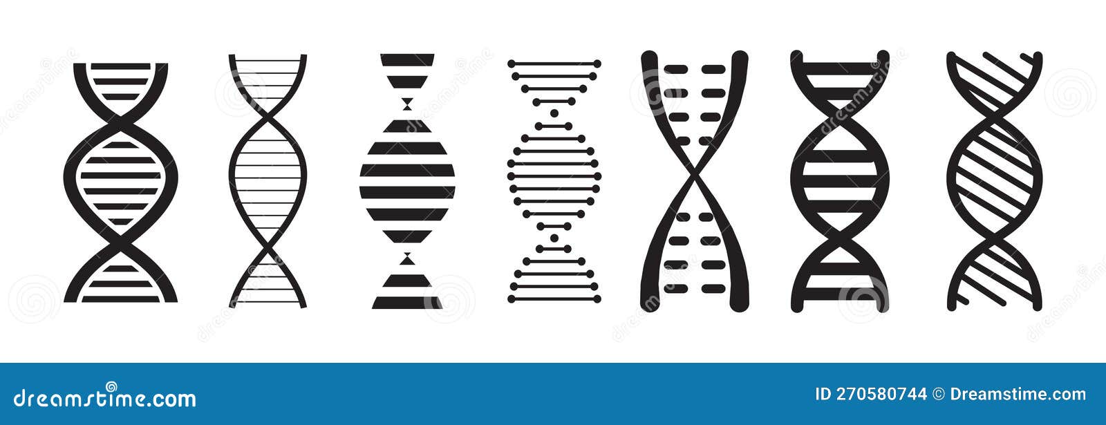 DNA Icons Set. DNA Structure Molecule Icon. Molecule Analysis Stock ...