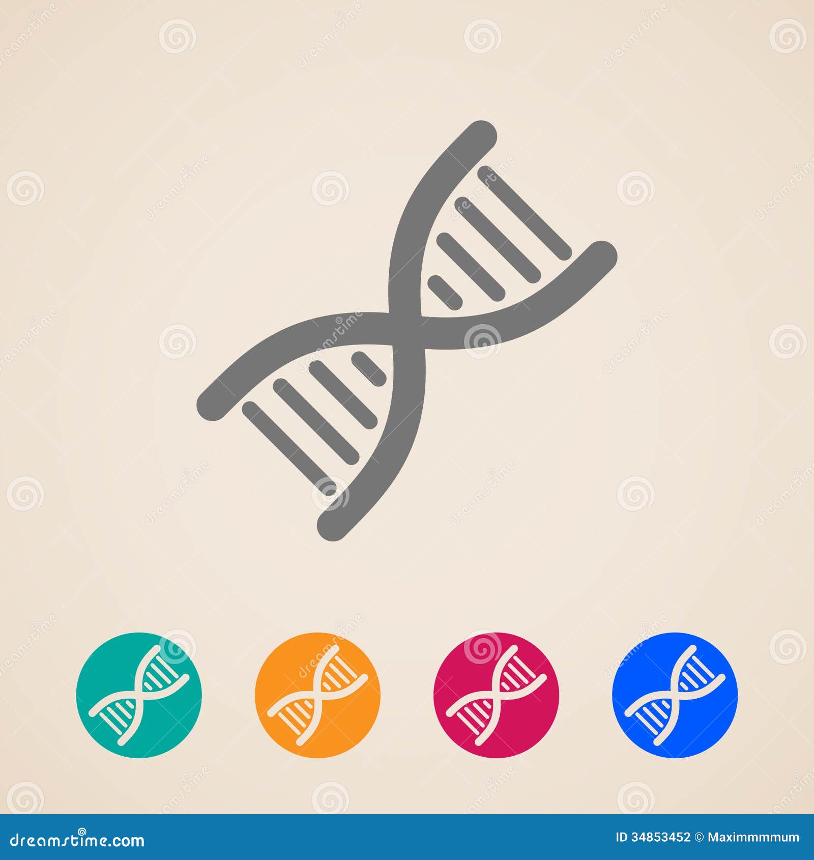 DNA icons stock vector. Illustration of chain, button - 34853452
