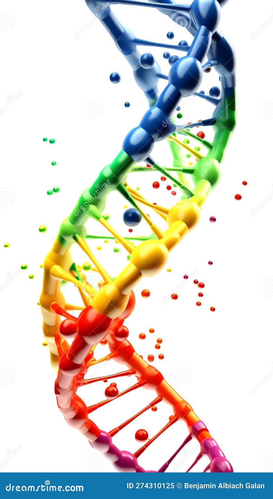 DNA Illustration in White Background Stock Illustration - Illustration ...