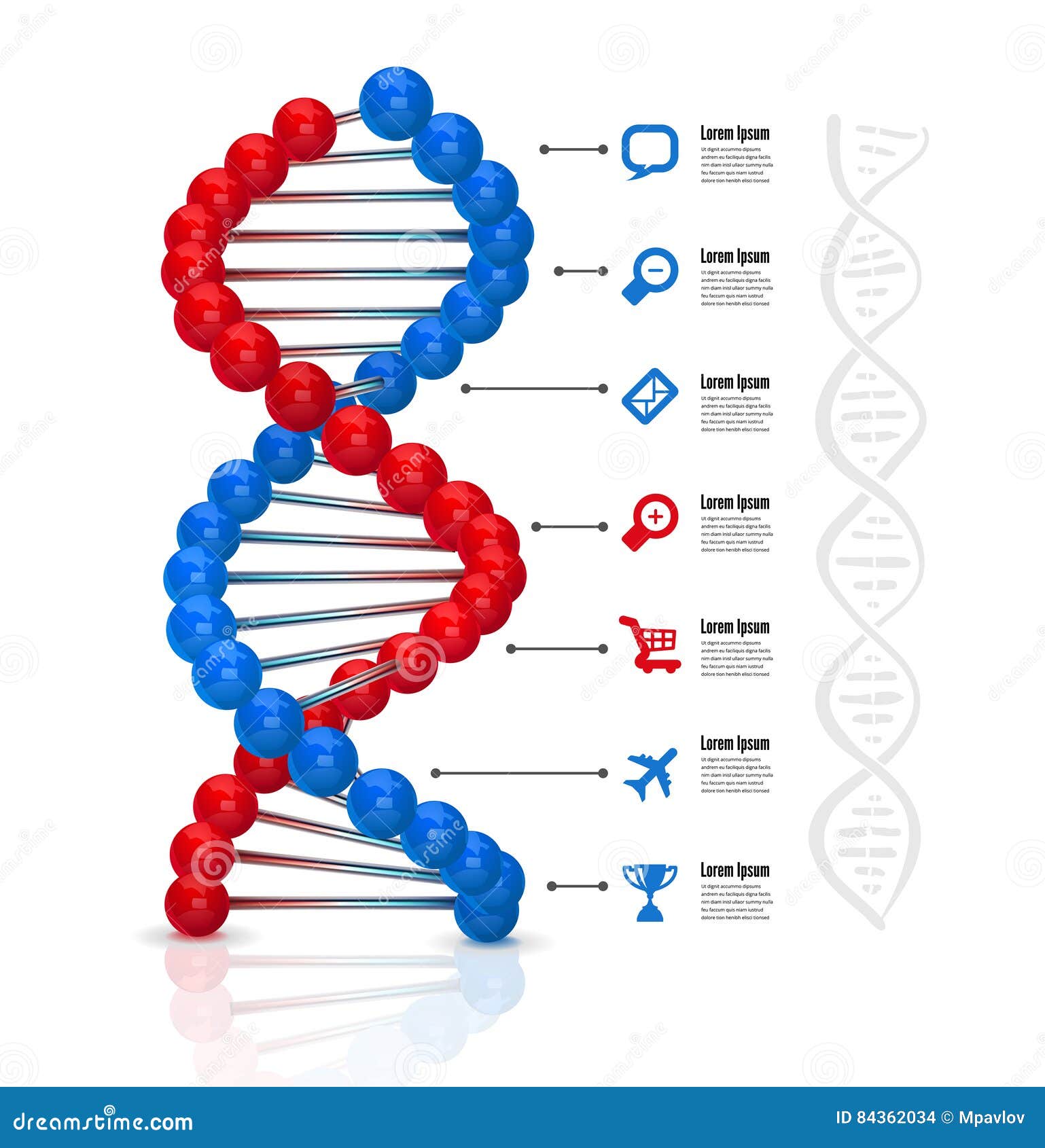 Dna Infographics. Vector Illustration Stock Vector - Illustration of ...