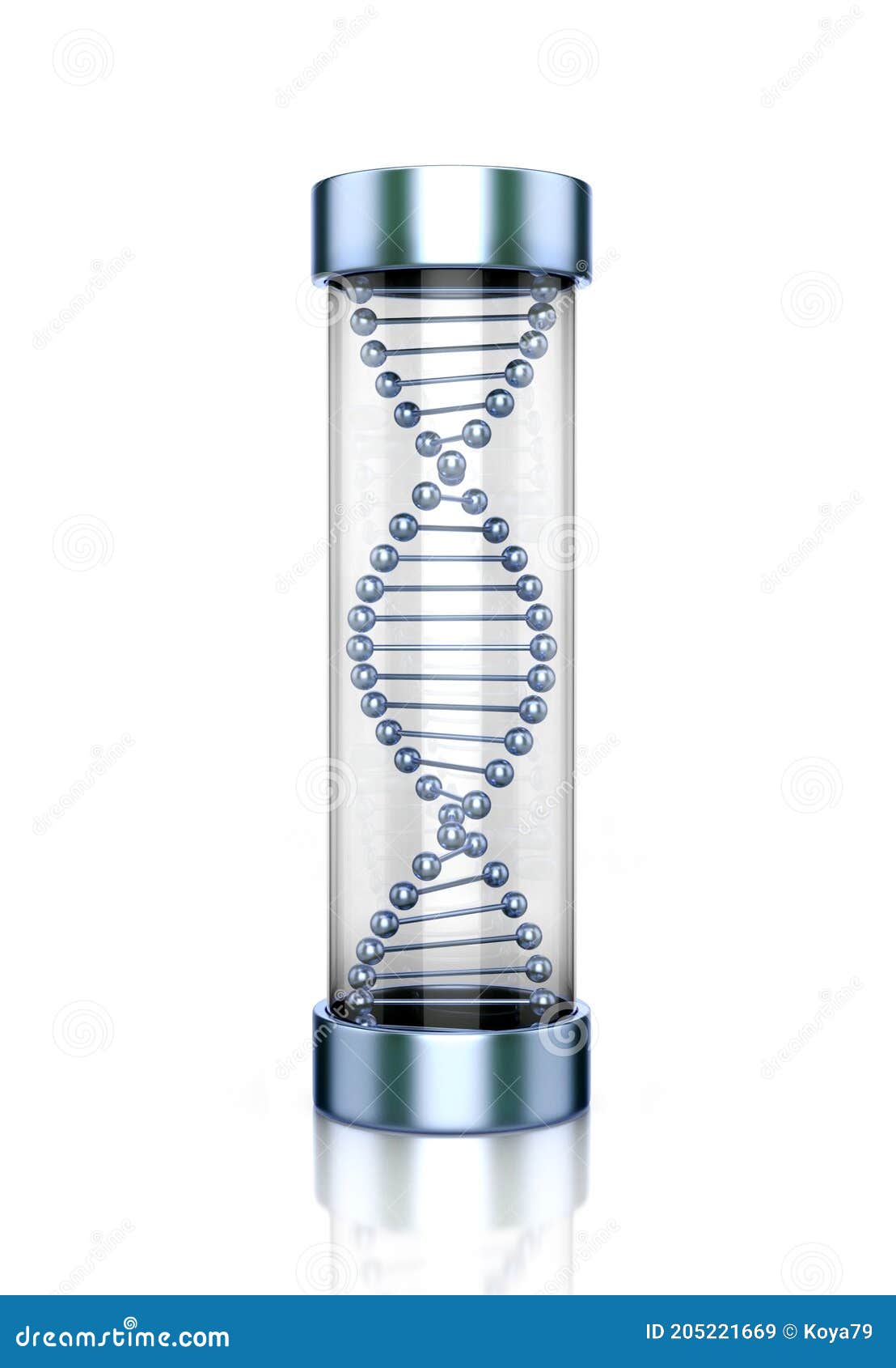 Dna Inside Capsule 3d Illustration Stock Illustration - Illustration of ...