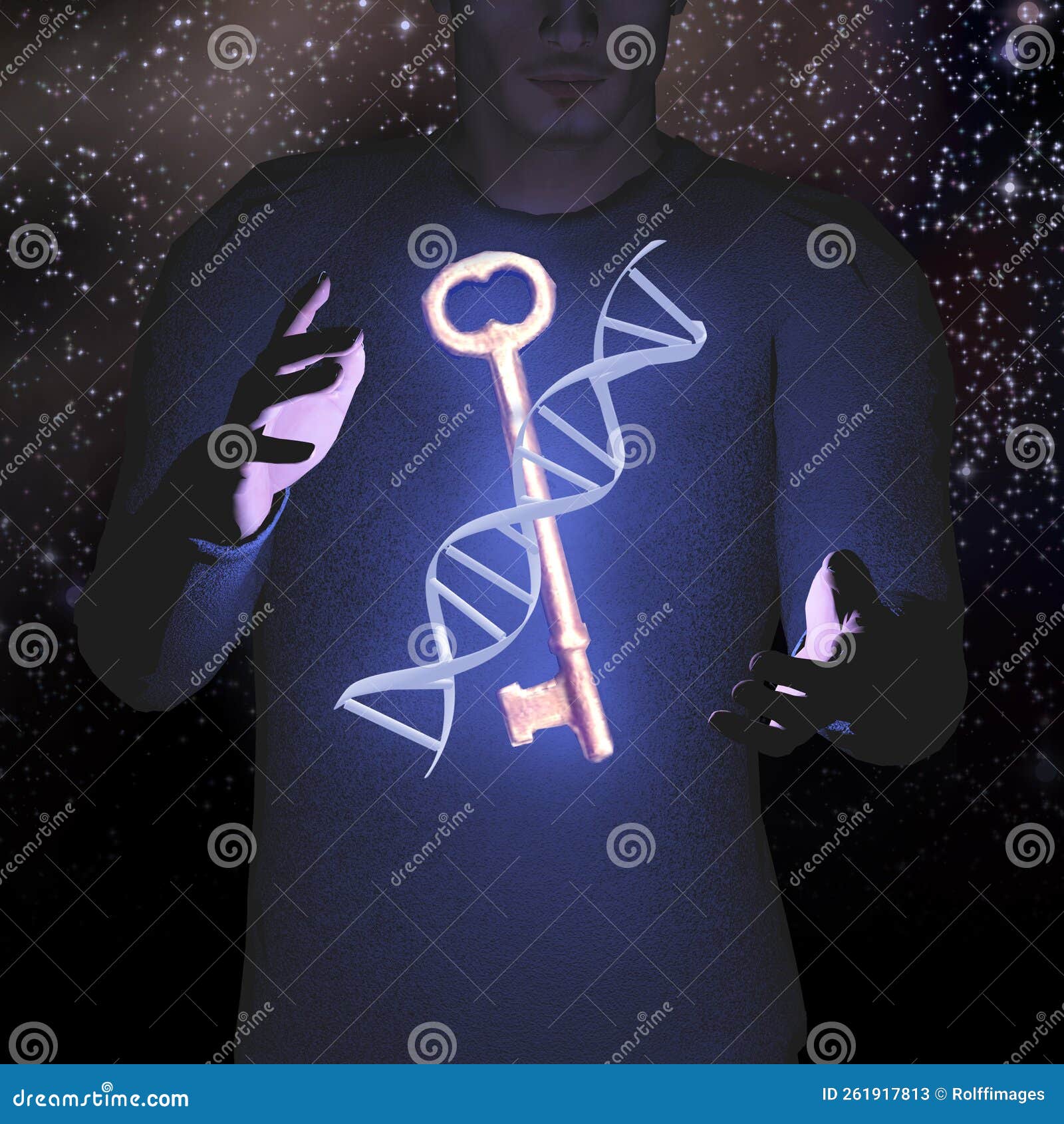 DNA and Key stock illustration. Illustration of molecular - 261917813